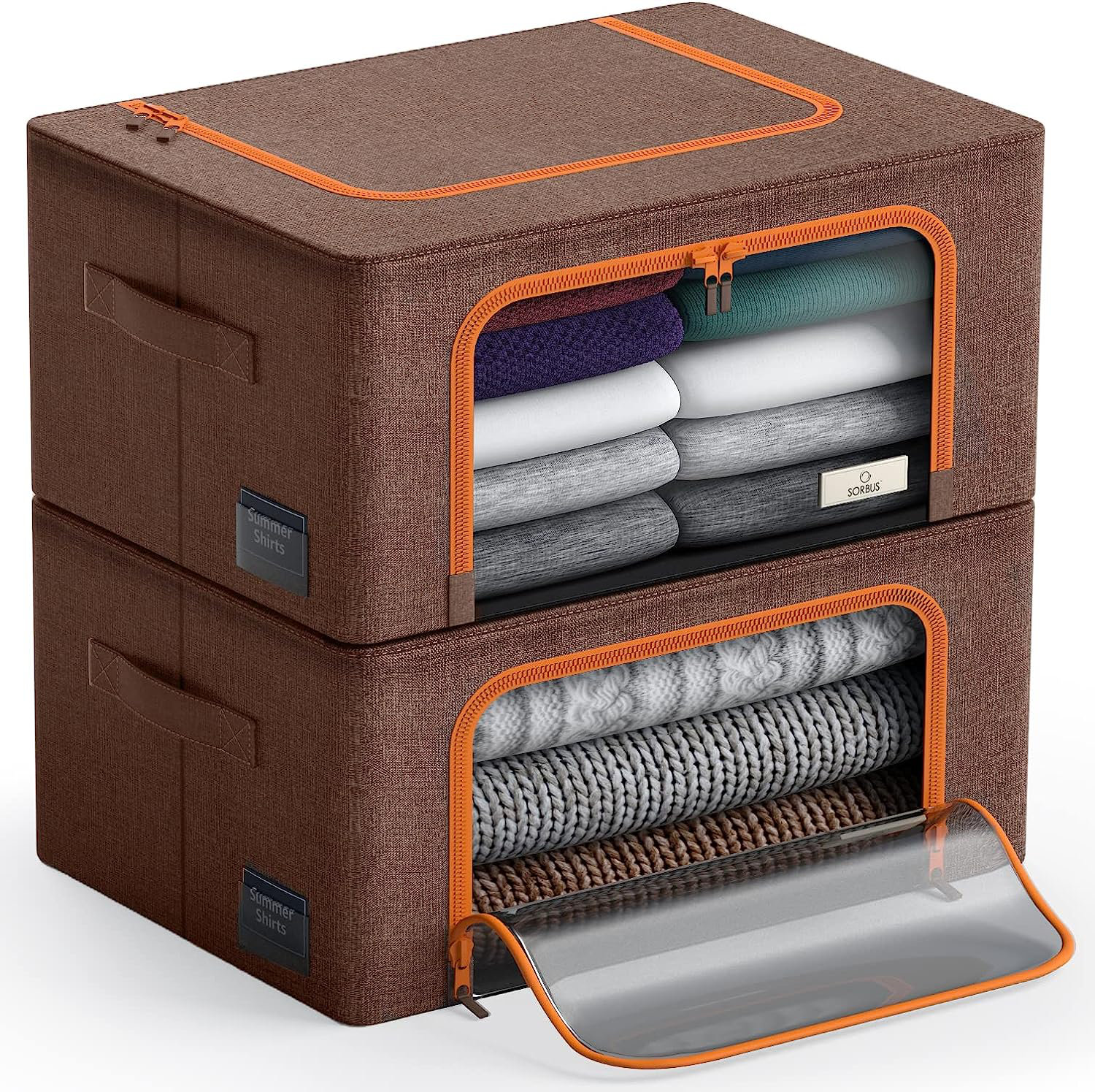 Sorbus Storage Sorbus Small Storage Box Foldable with Window & Handles ...