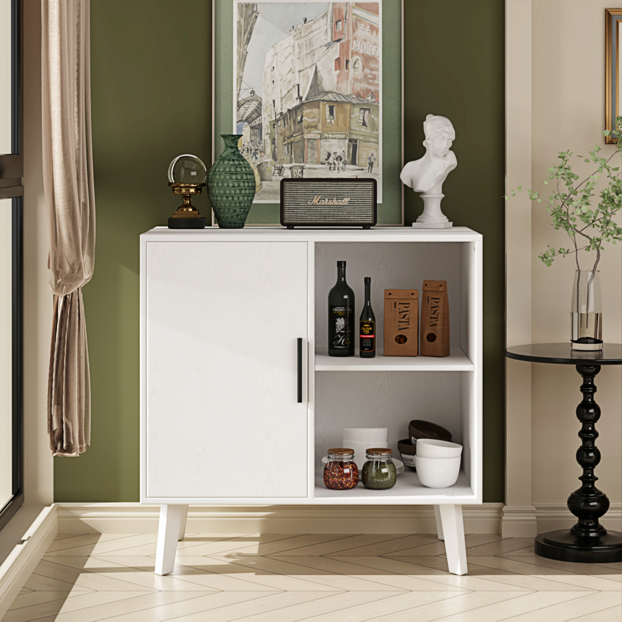 Highland Dunes Sideboard Buffet Kitchen Storage Cabinet - Wayfair Canada