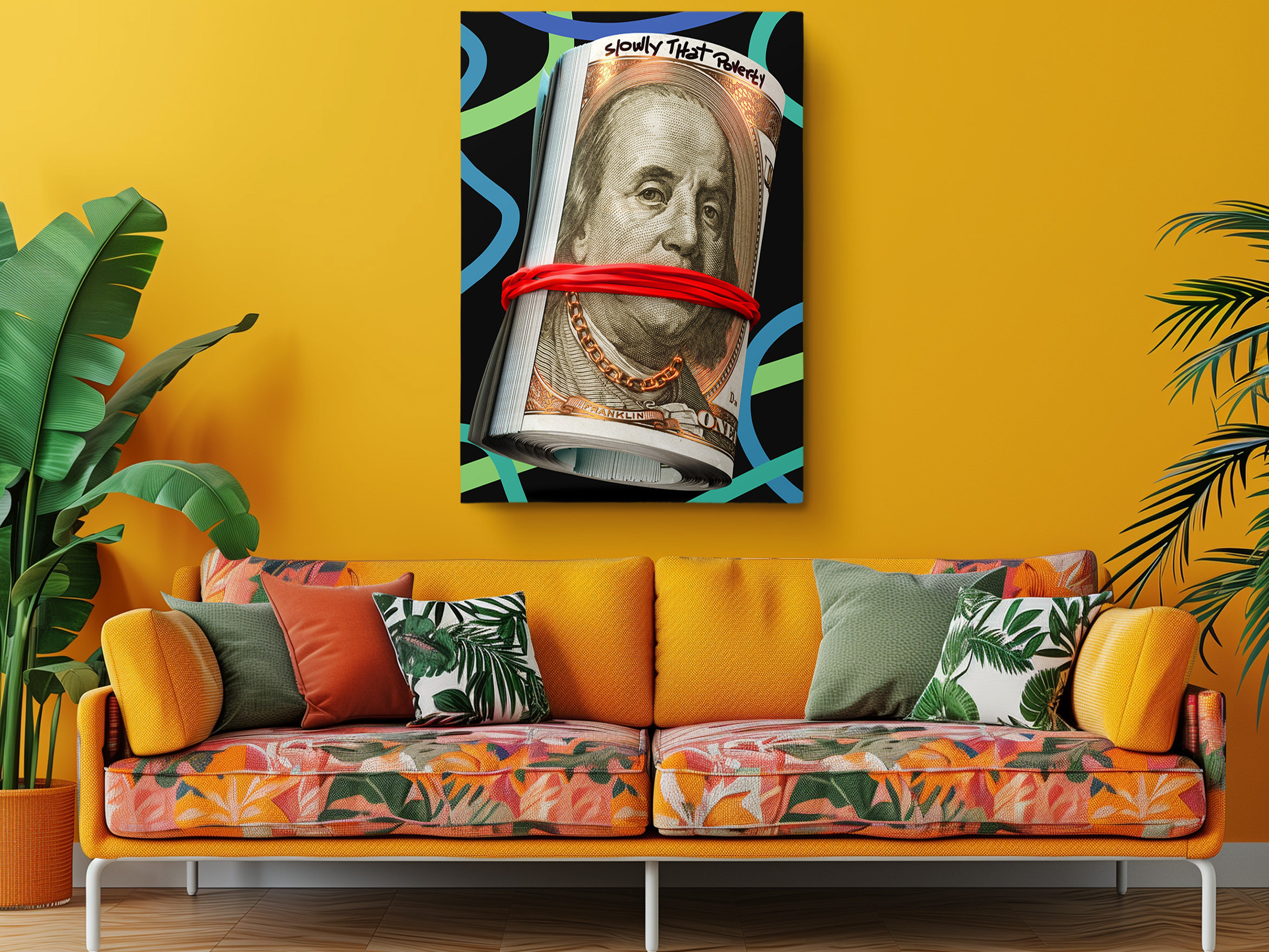 Best of Canvas Stack of Money Dollar Bills Canvas Art Print | Wayfair