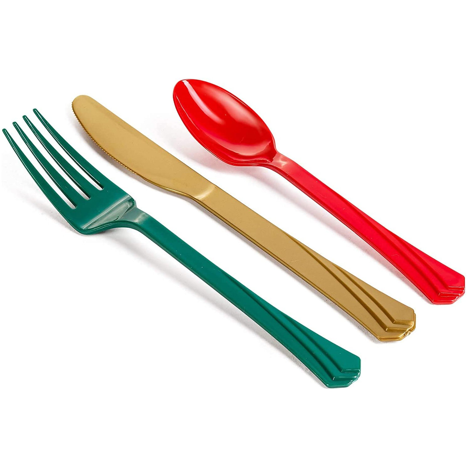 Nicole Fantini Extra Durable Combo Basic Plastic Disposable Flatware ...