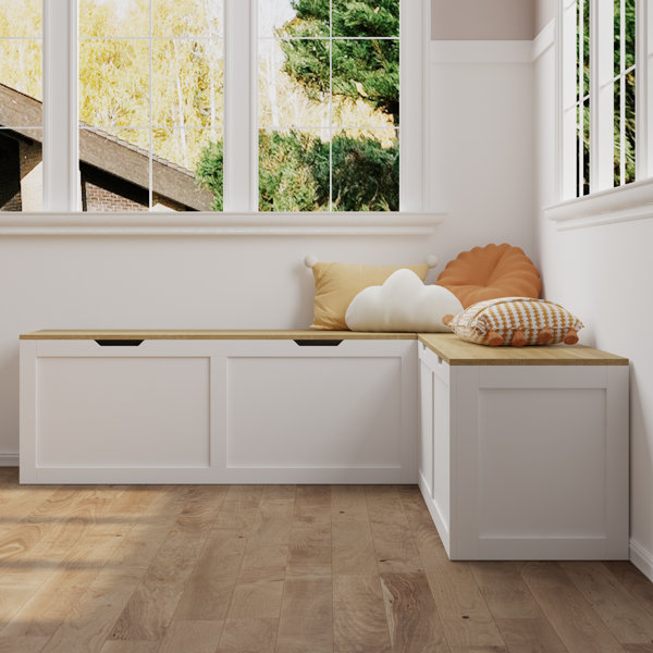 Red Barrel Studio® Corner Shoe Storage Bench | Wayfair