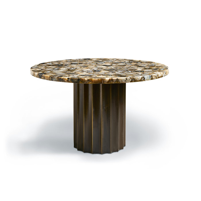 Maitland-Smith Constellation Round Stone Top Dining Table | Wayfair