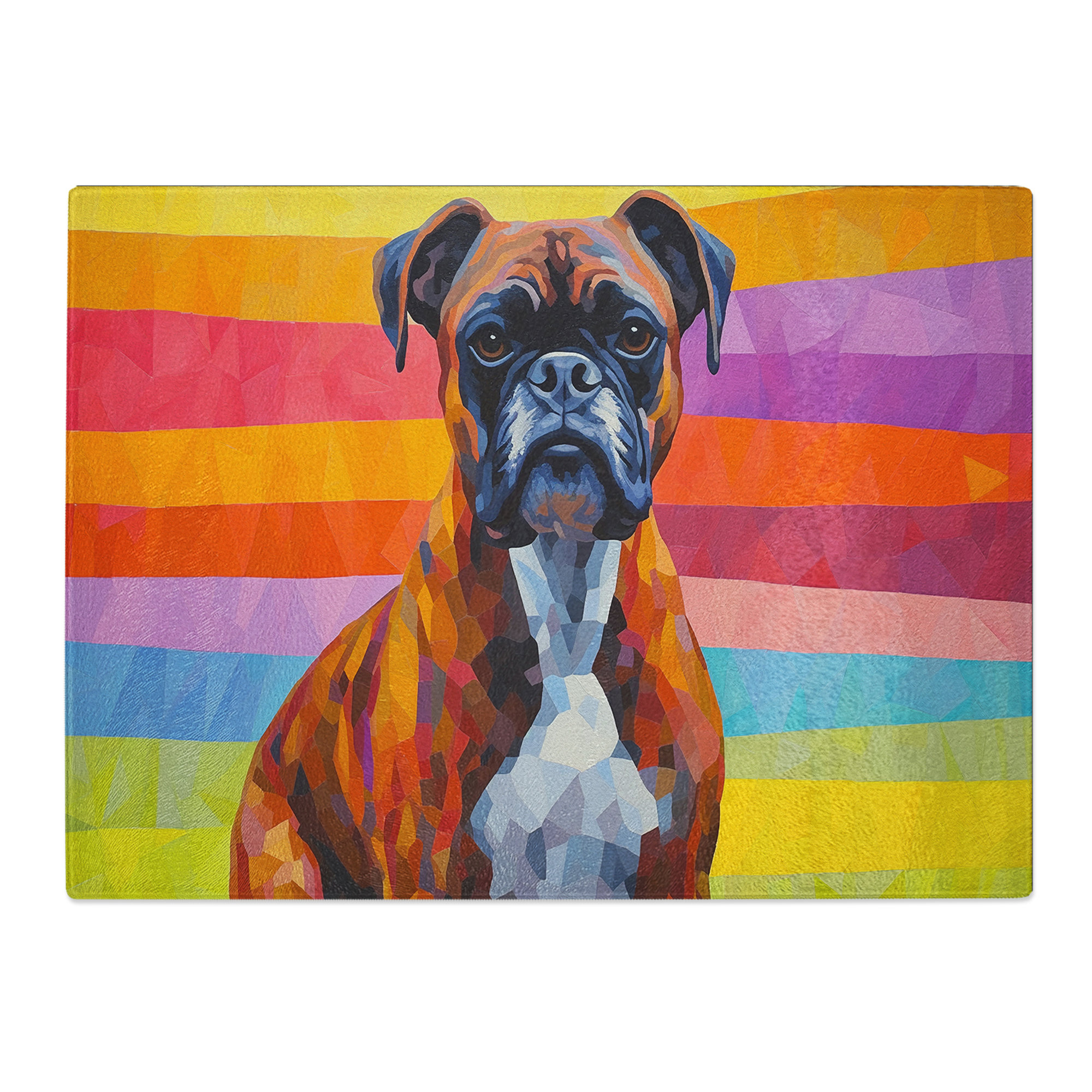Metro Lane Boxer Dog Colour Field Glass Chopping Board | Wayfair.co.uk