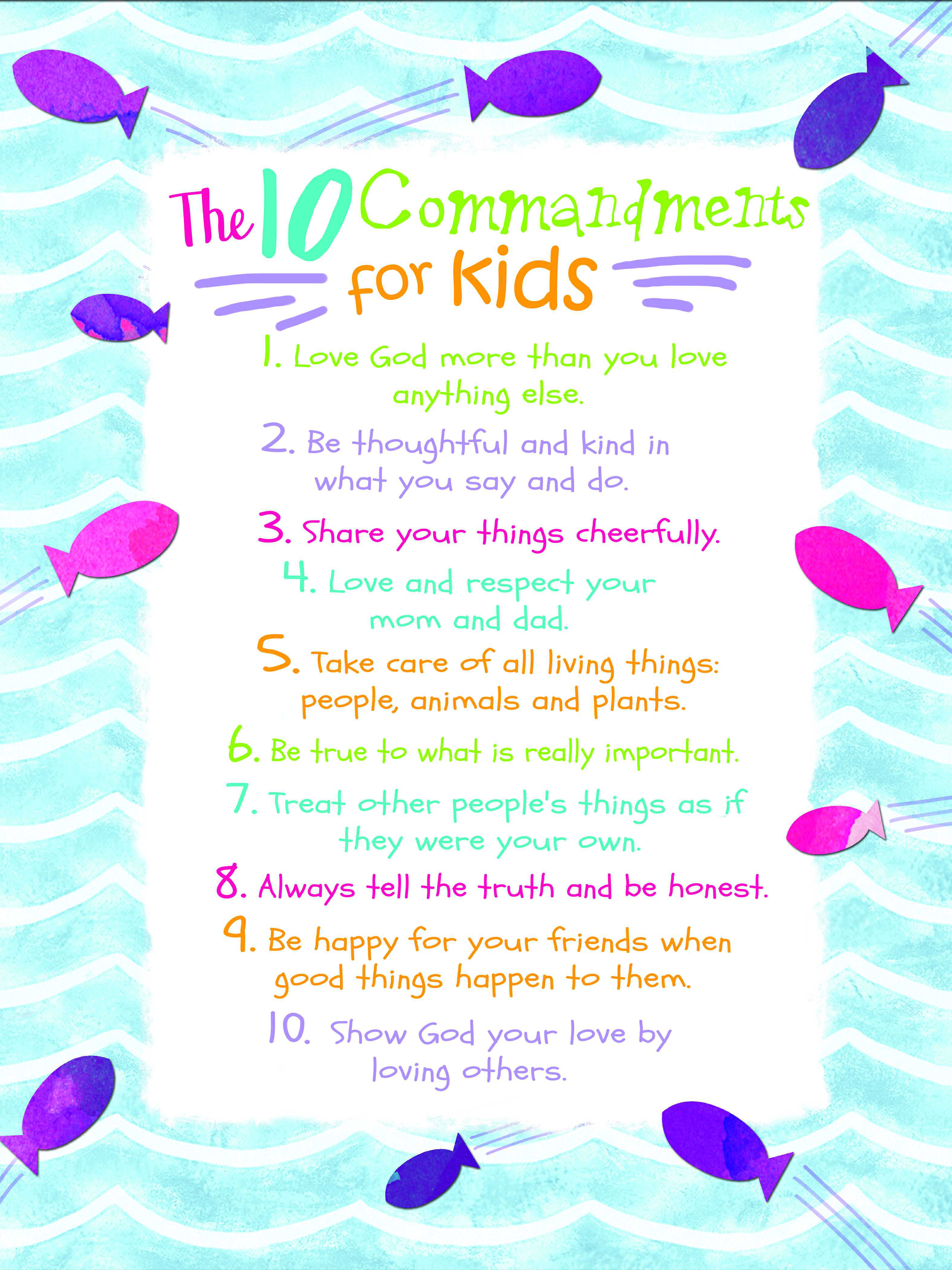 Trinx Kids Ten Commandments Sea - Wrapped Canvas Print | Wayfair