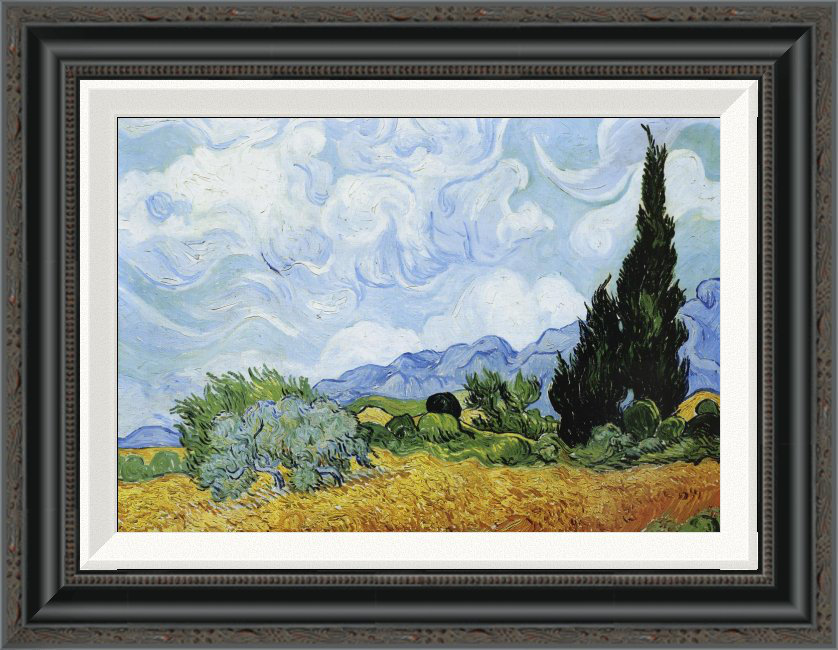Vault W Artwork Wheat Field with Cypresses by Vincent Van Gogh ...