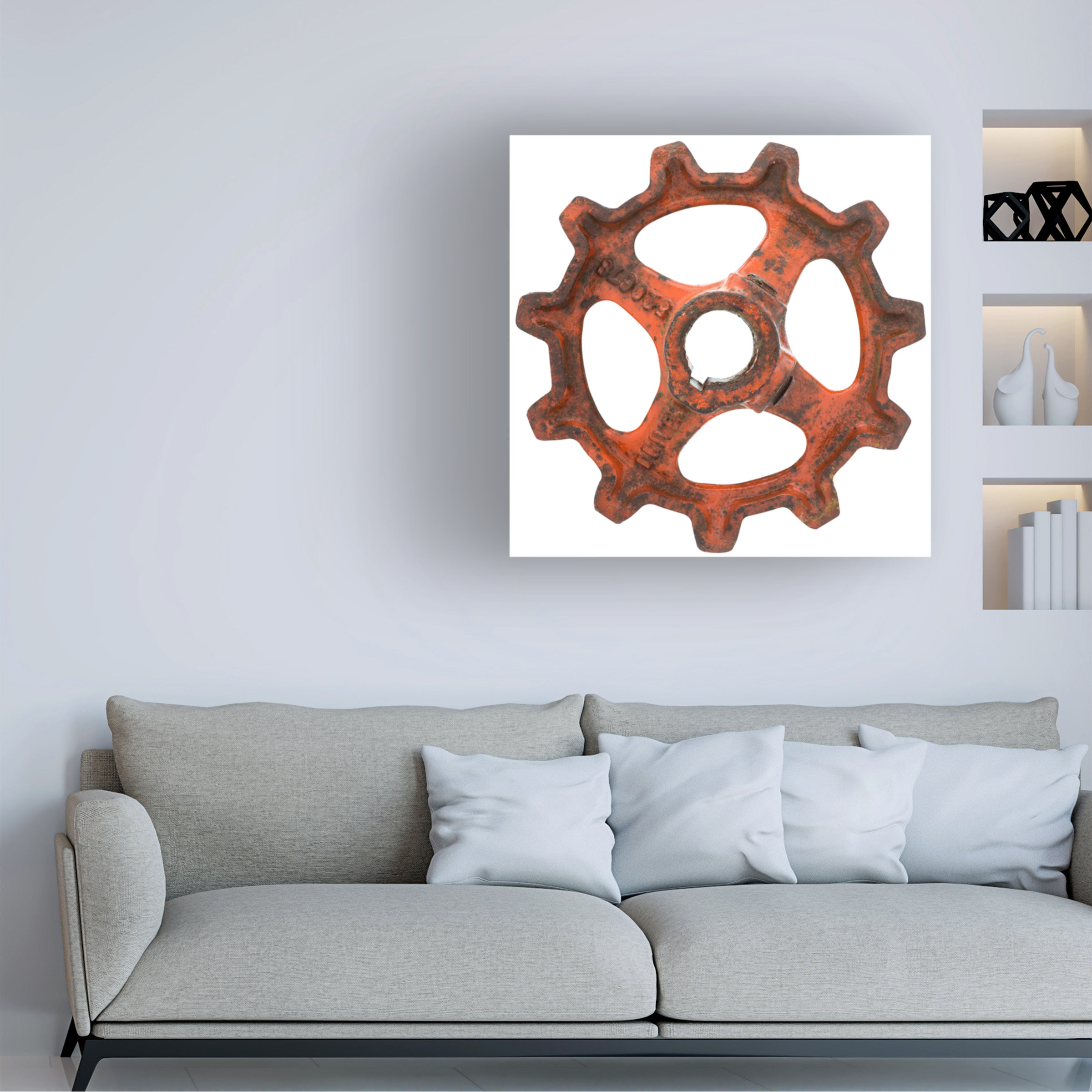 Winston Porter " Red Wide Tooth Gear Wall Decal 24 " by RetroPlanet ...