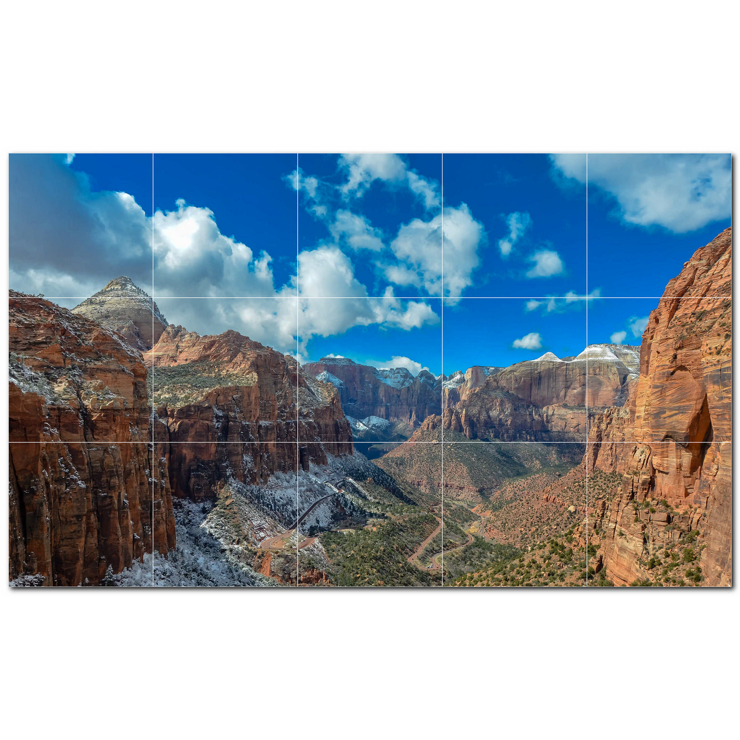 Picture-Tiles.com 30" x 18" Ceramic Canyon Photo Decorative Mural Tile ...