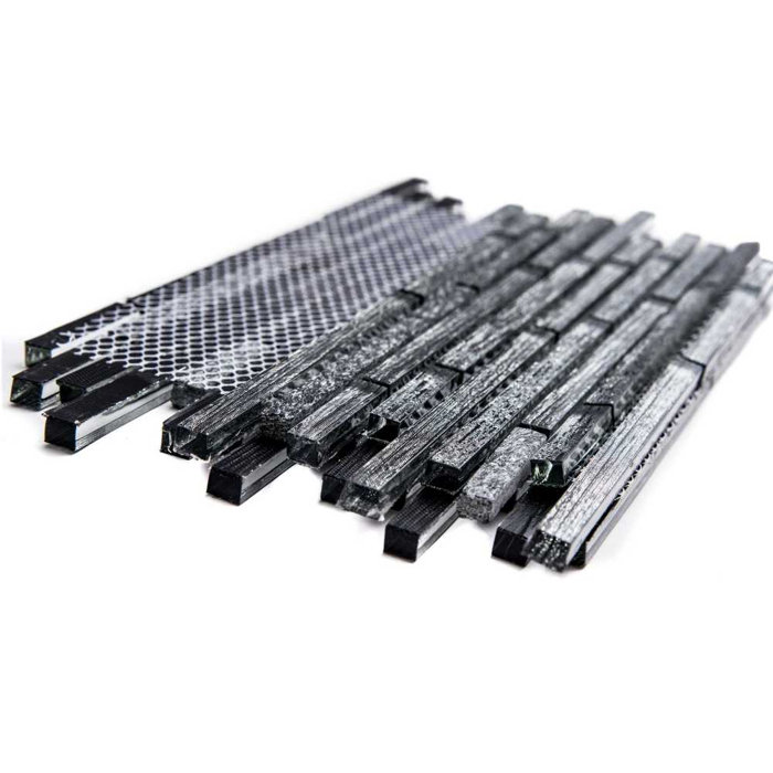 Long Island Mosaics & Tile Cosmos 1" x 3" Metal Look Mosaic Tile | Wayfair