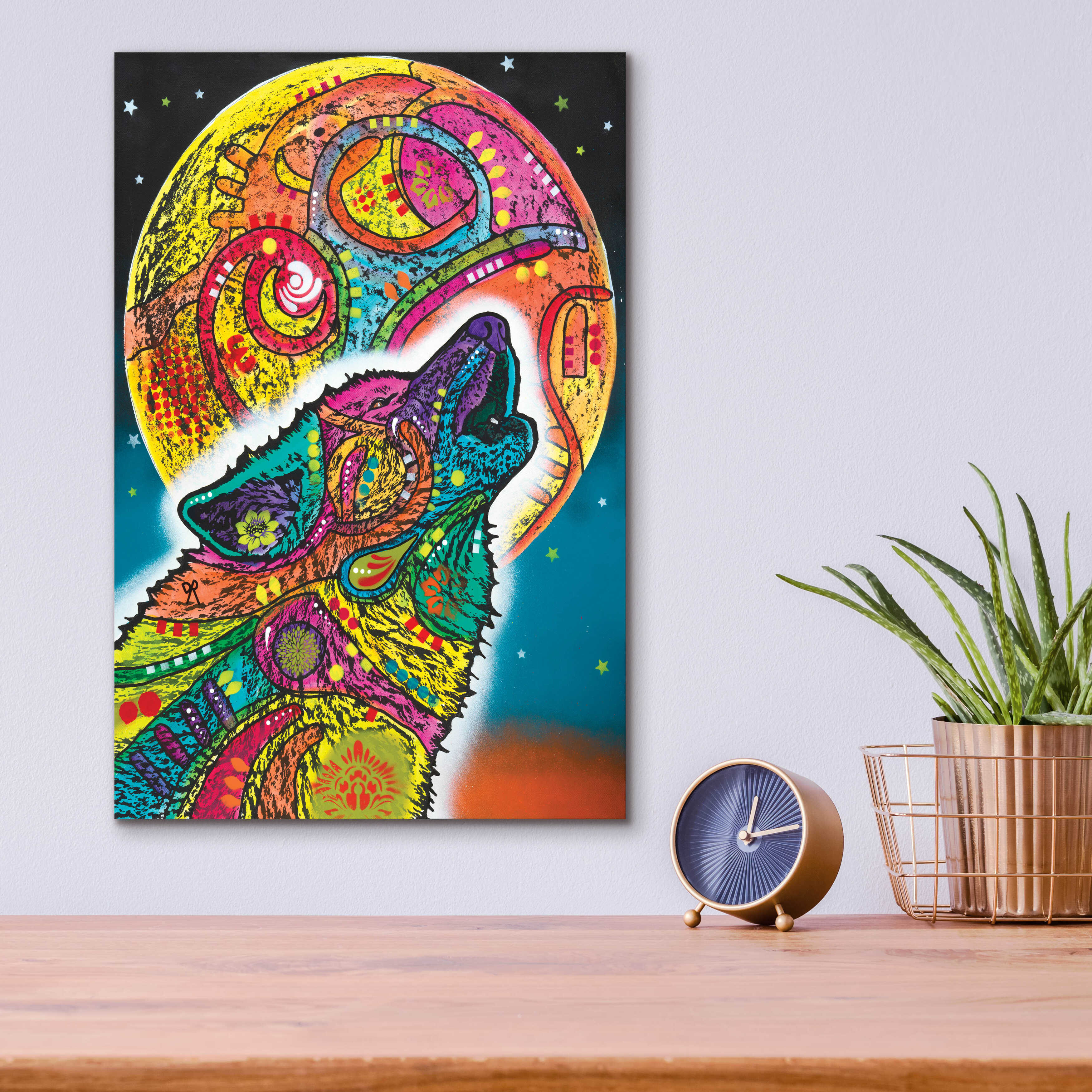 Millwood Pines Howling Wolf by Dean Russo - Unframed Graphic Art | Wayfair