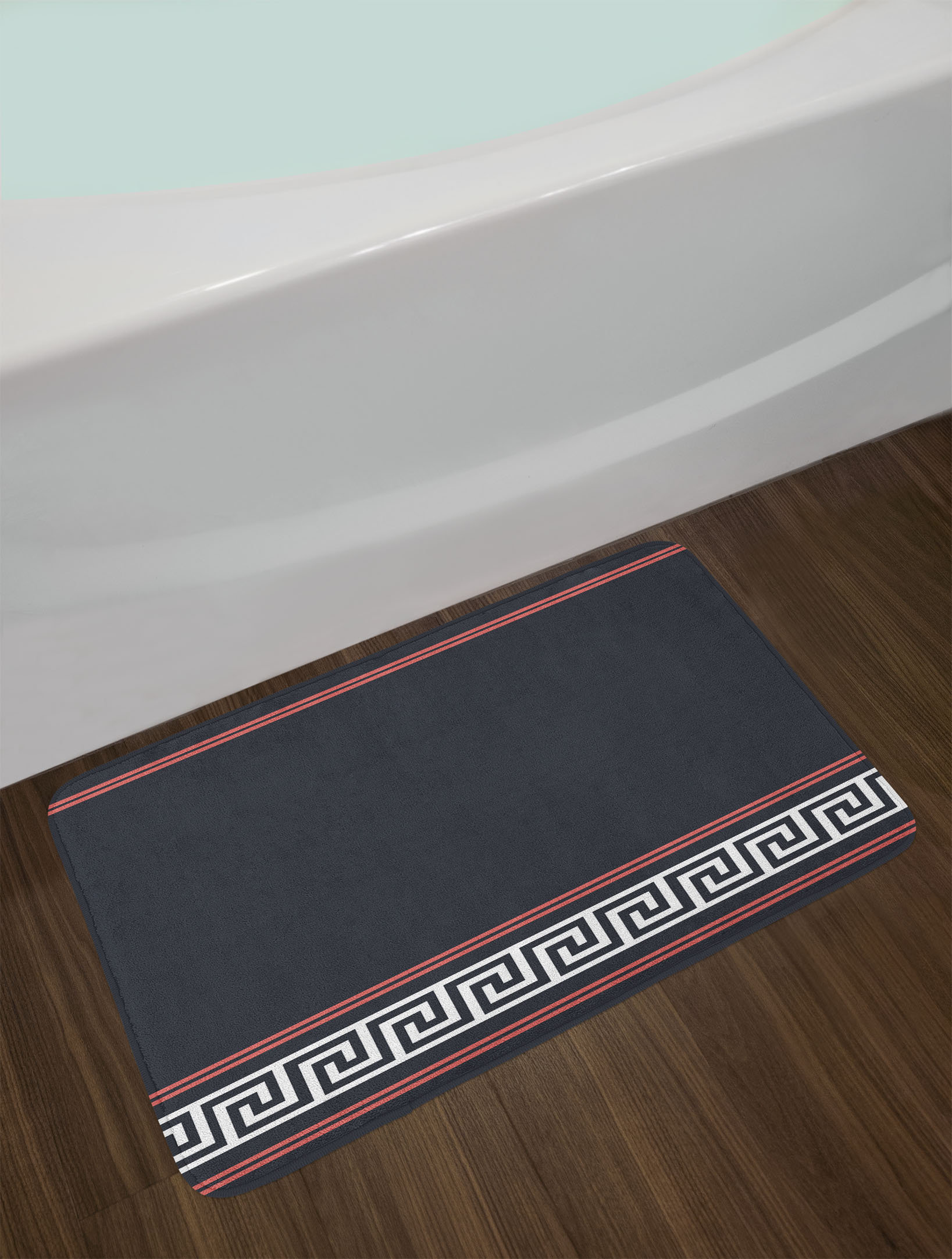 East Urban Home Bath Mat, Non Slip Backing, 30.2" x 20", Pink Pale Pink ...