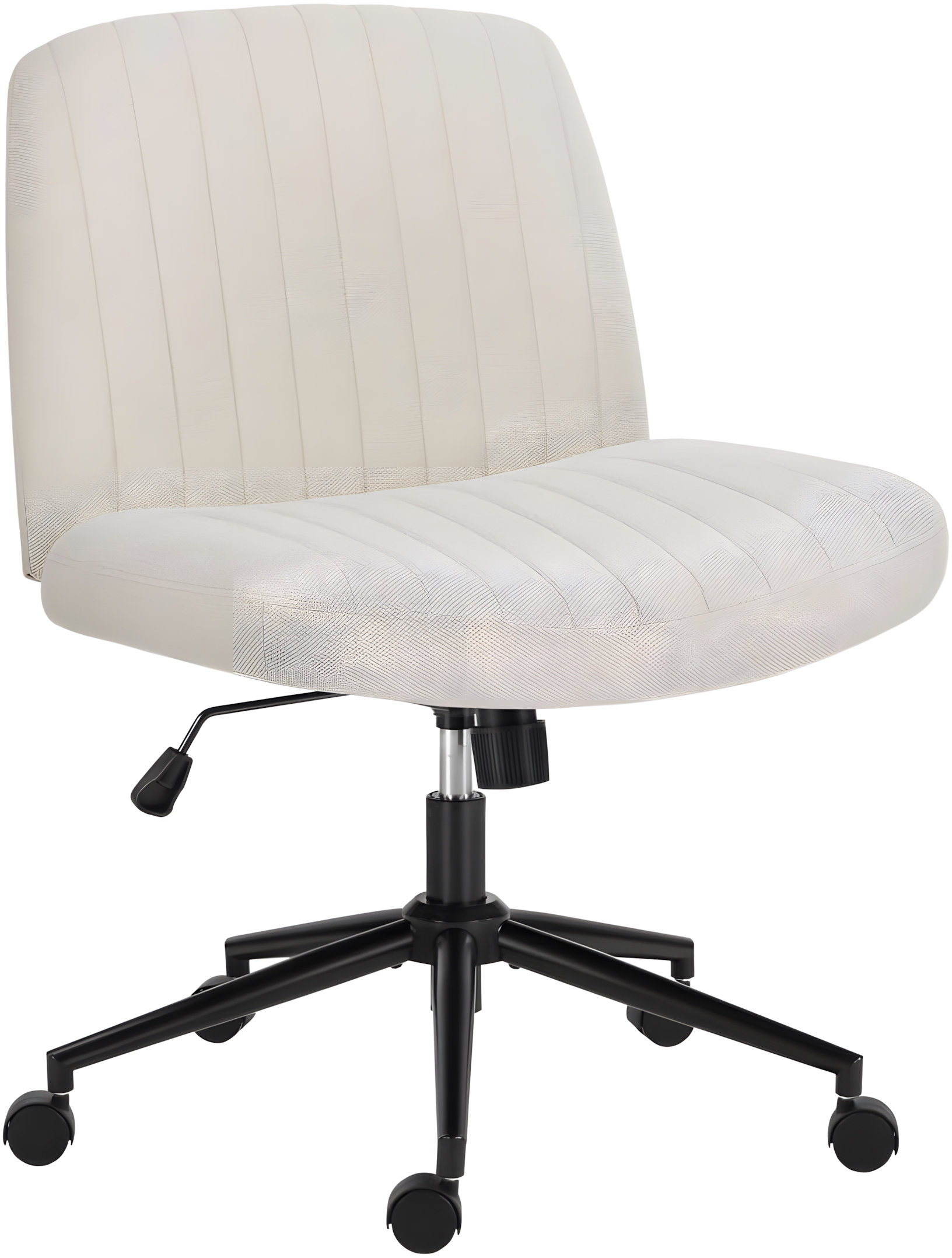 Corrigan Studio® Ergonomic Criss-Cross Swivel Chair With Wheels, Wide ...