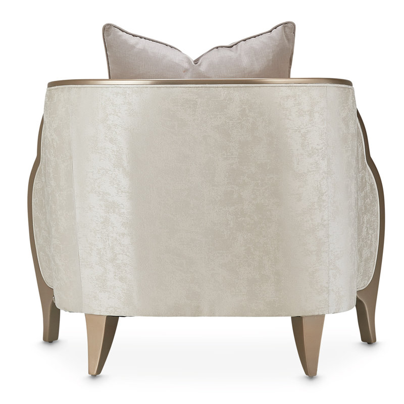Michael Amini Malibu Crest Chair - Cloud White/chardonnay & Reviews ...