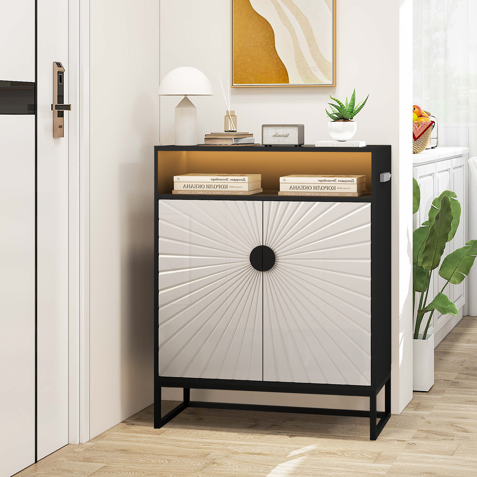 Rebrilliant Modern Shoe Cabinet 5-layer Shoe Cabinet, Shoe Cabinet With ...