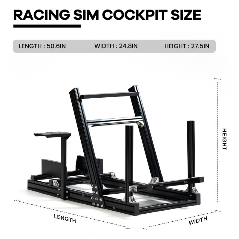Orren Ellis Anman Aluminum F1 Racing Simulator CockpitFit Logitech G29 ...