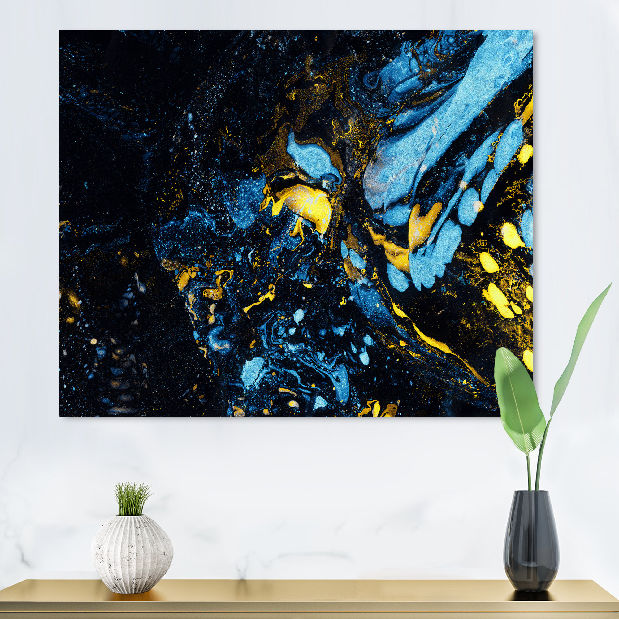 Wrought Studio™ Abstract Marbling Texture - Floater Frame Print on ...