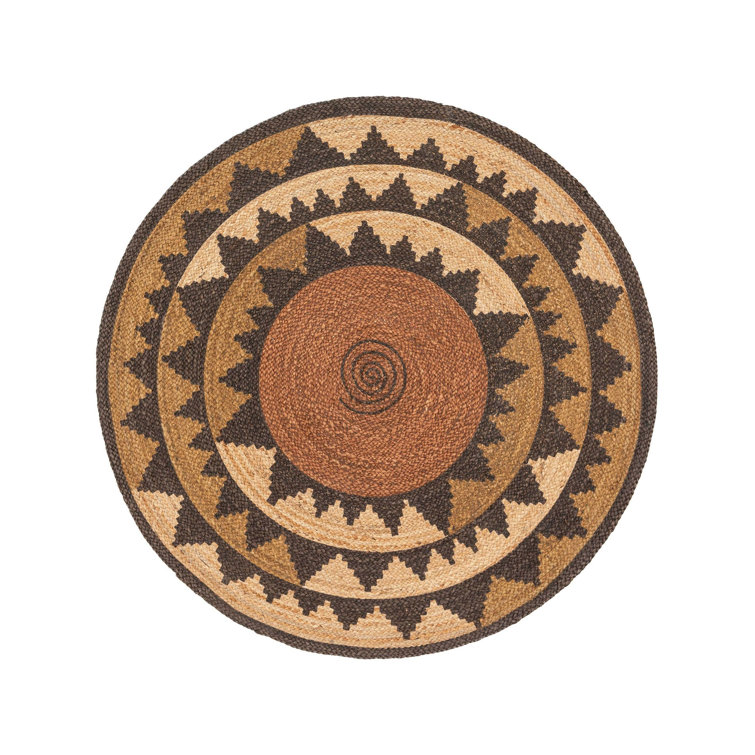 Benuta Round Geometric Hand Hooked Hand Loomed Area Rug | Wayfair.co.uk