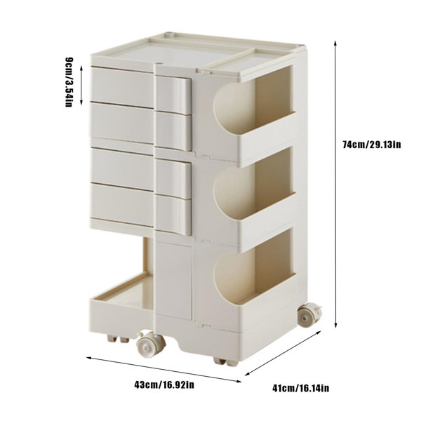 Rebrilliant 41cm W Vinyl Bedside Table | Wayfair.co.uk