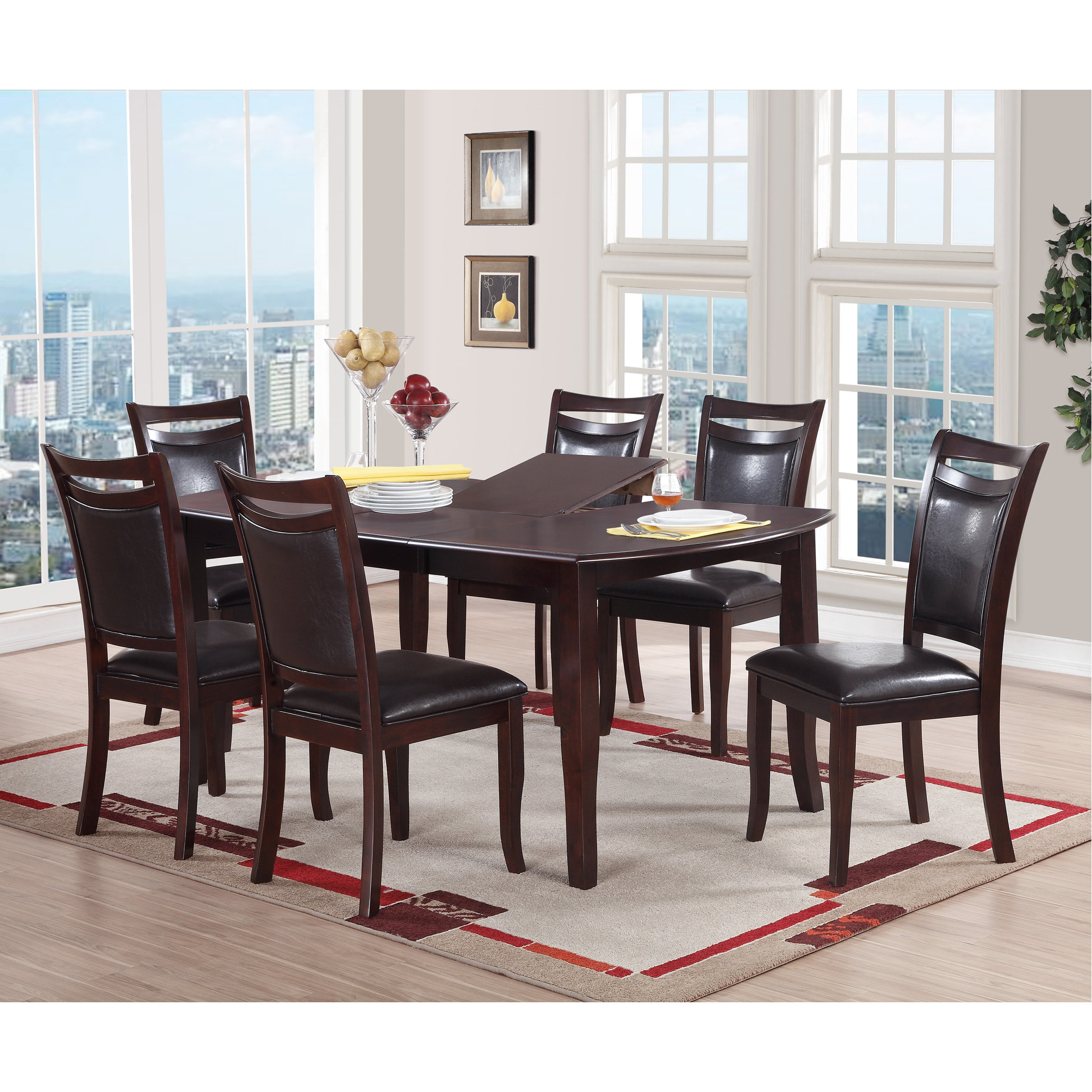 Winston Porter Dining Room Furniture Dining Table W Butterfly Leaf 6X ...