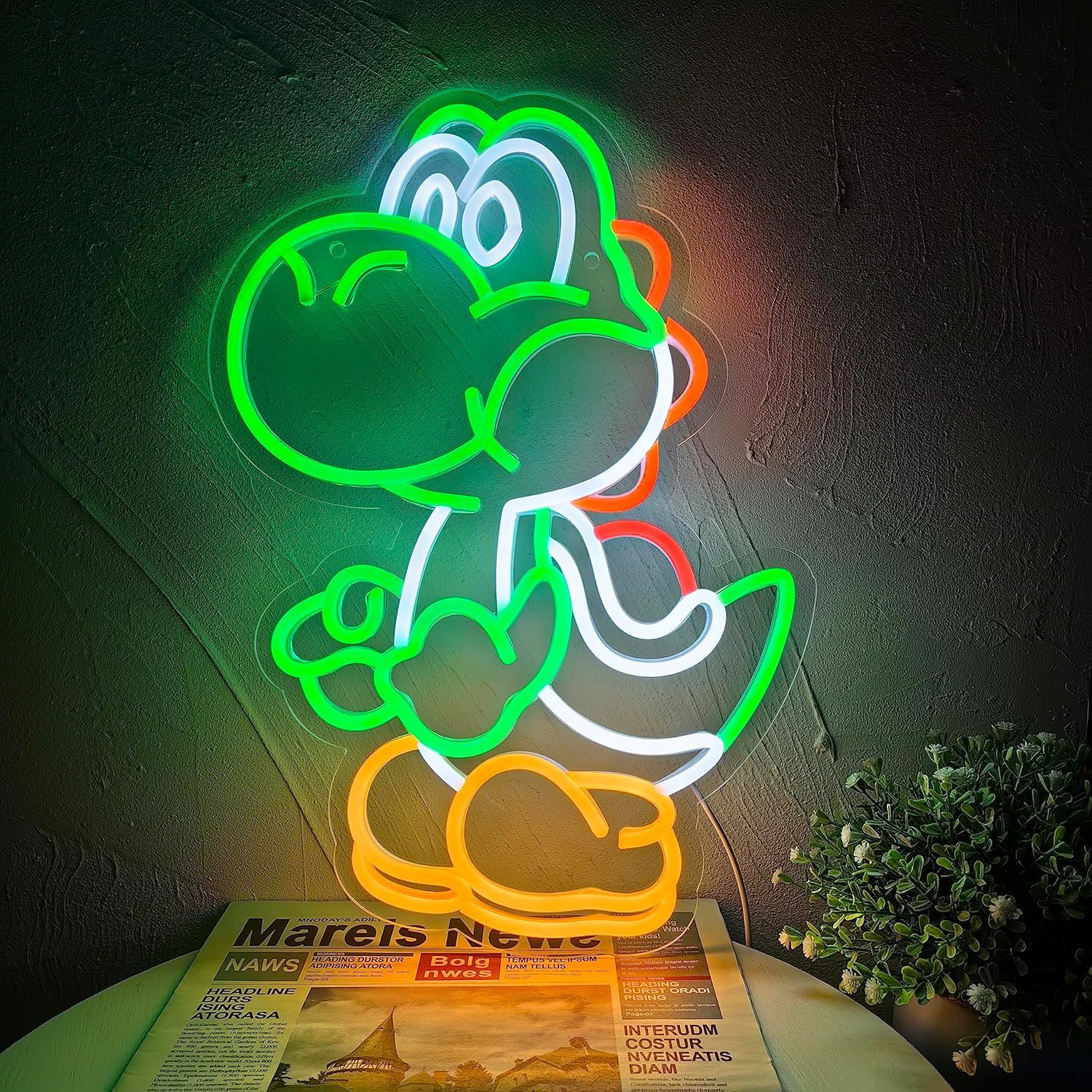 EMRAN C Anime Dinosaurs Neon Sign,Dimmable,For Bedroom Wall Game Room ...