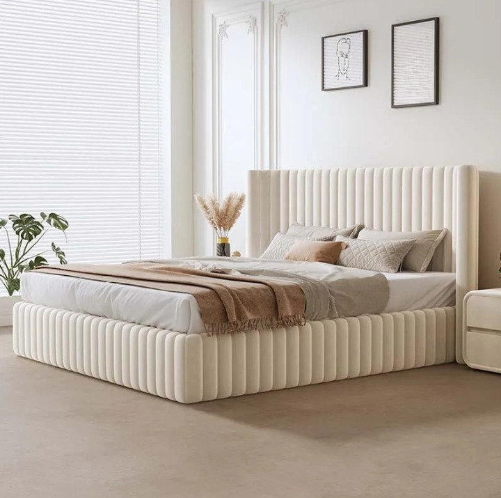 Splendor Furniture Upholstered Wingback Bed | Wayfair