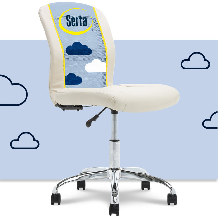 Serta Essential Armless Functional Task Chair with Breathable Mesh Back ...