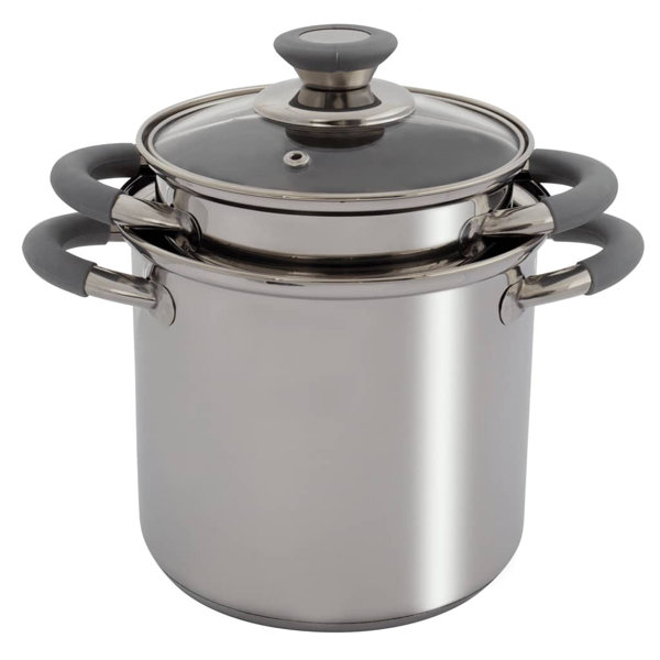 vidaXL Eurotrail 2 Piece Cookware Set Melrose Stainless Steel | Wayfair ...