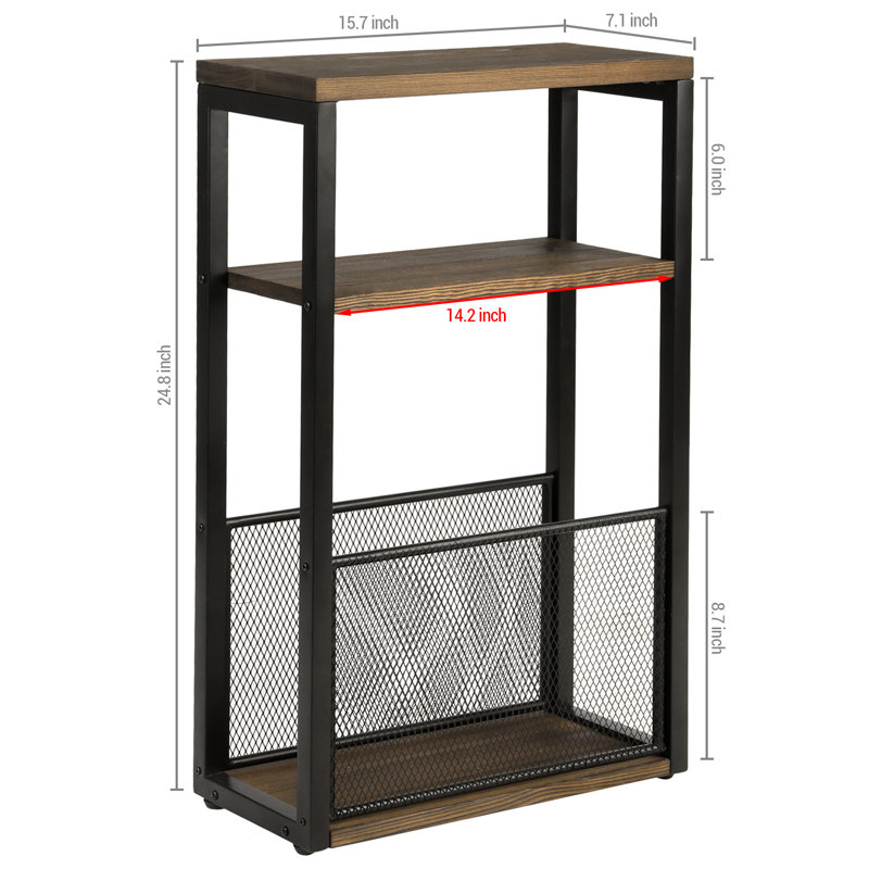 17 Stories Solid Wood Floor Shelf End Table & Reviews | Wayfair