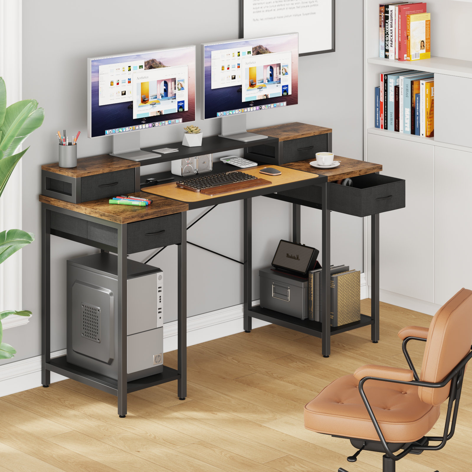 17 Stories Calub 55'' W Rectangle Computer Desk & Reviews - Wayfair Canada
