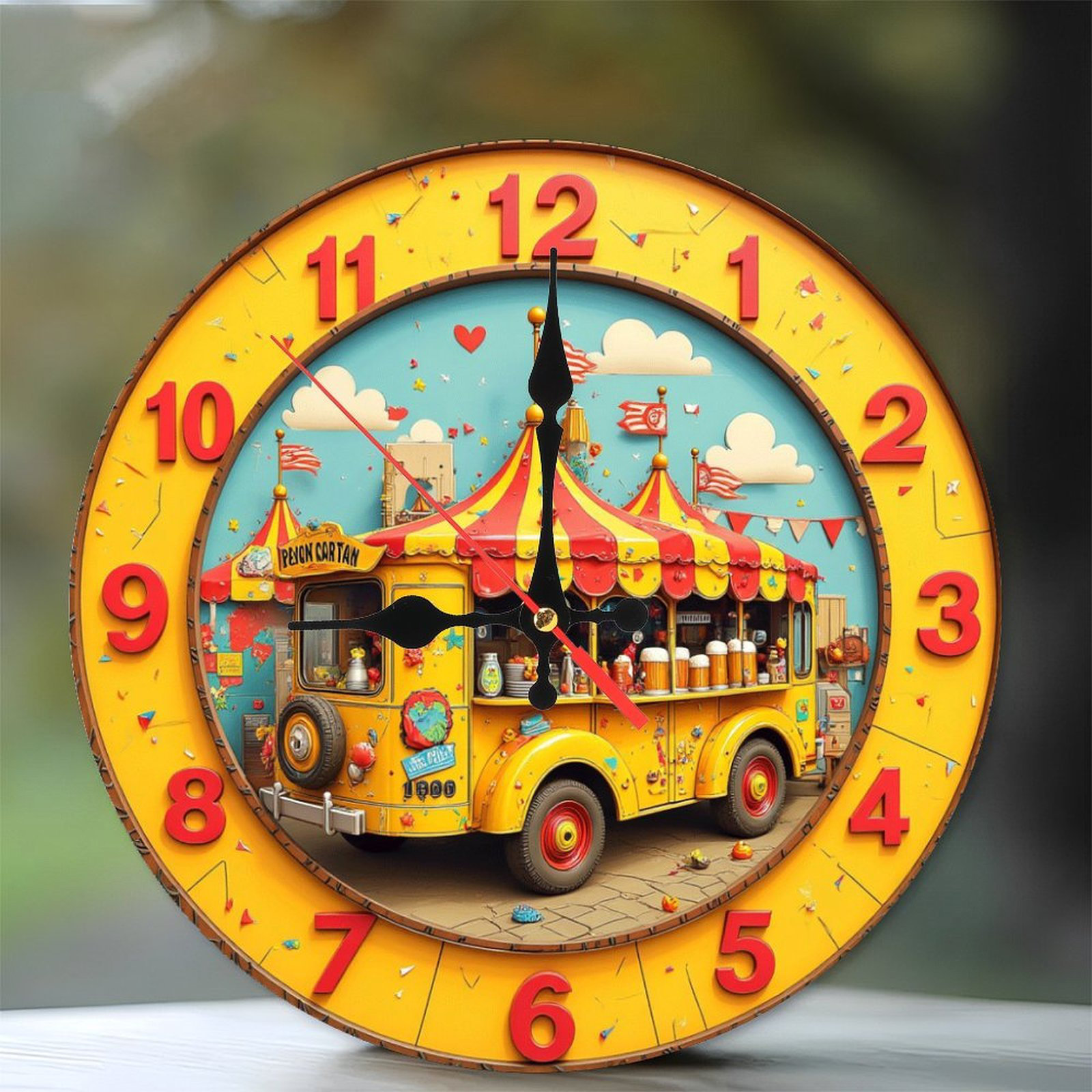 East Urban Home circus clock carnival food truck design | Wayfair