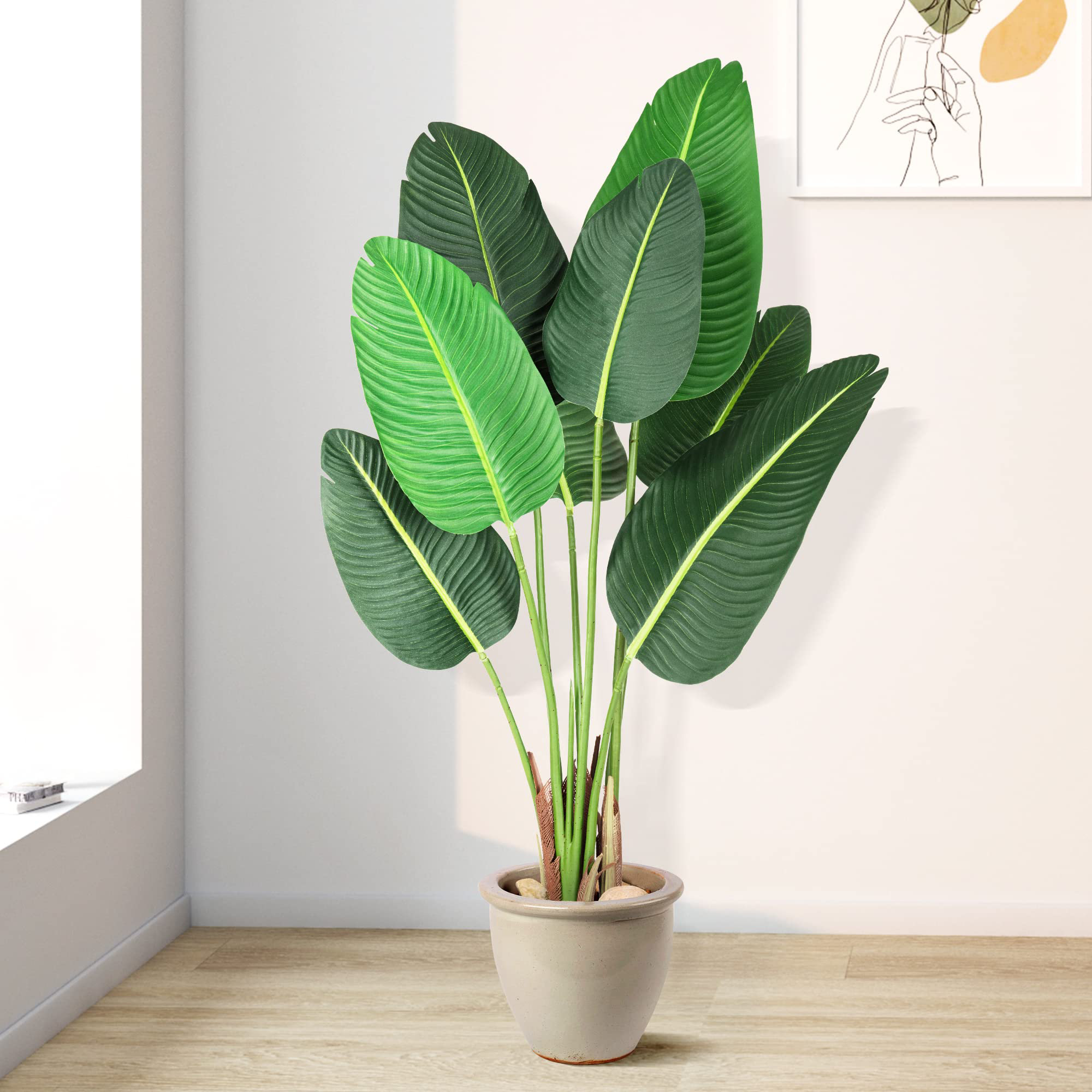 Yuan Home Artificial Tree Bird Of Paradise Artificial Plant, 60 Inches ...