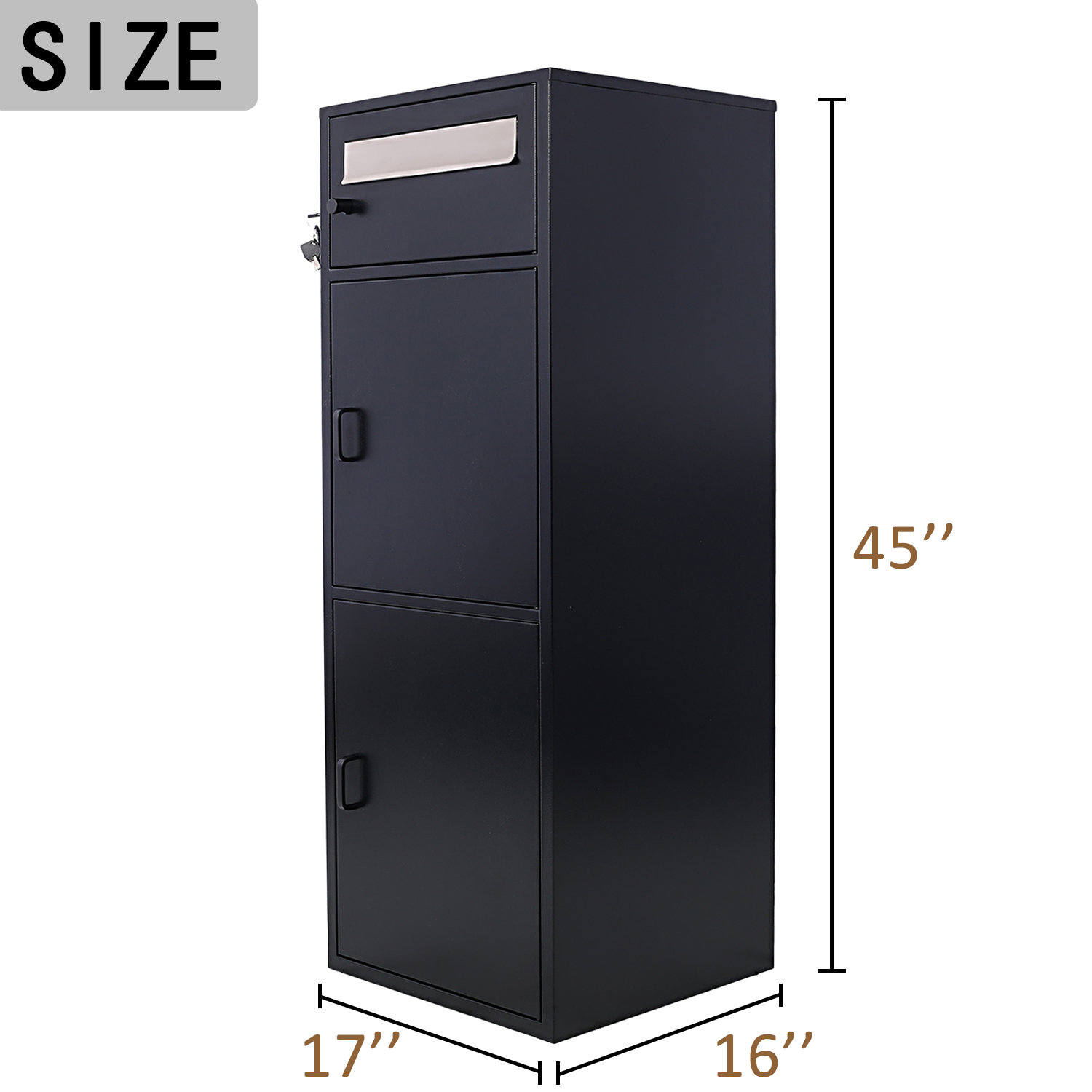 Healthomse Large Steel Freestanding Floor Parcel Package Drop With ...