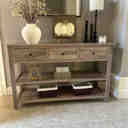 Lark Manor™ Nibbi 47" Console Table with Wood Frame and Legs, 3 Drawers ...