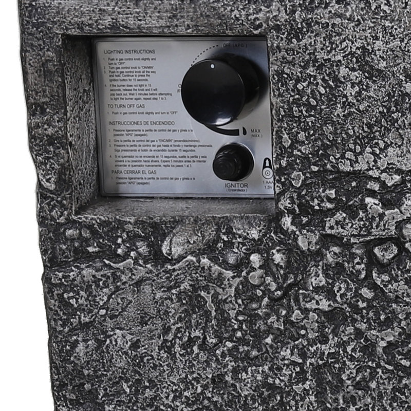 Steelside™ Drisko 25" H x 18" W Metal Propane Outdoor Fire Column | Wayfair