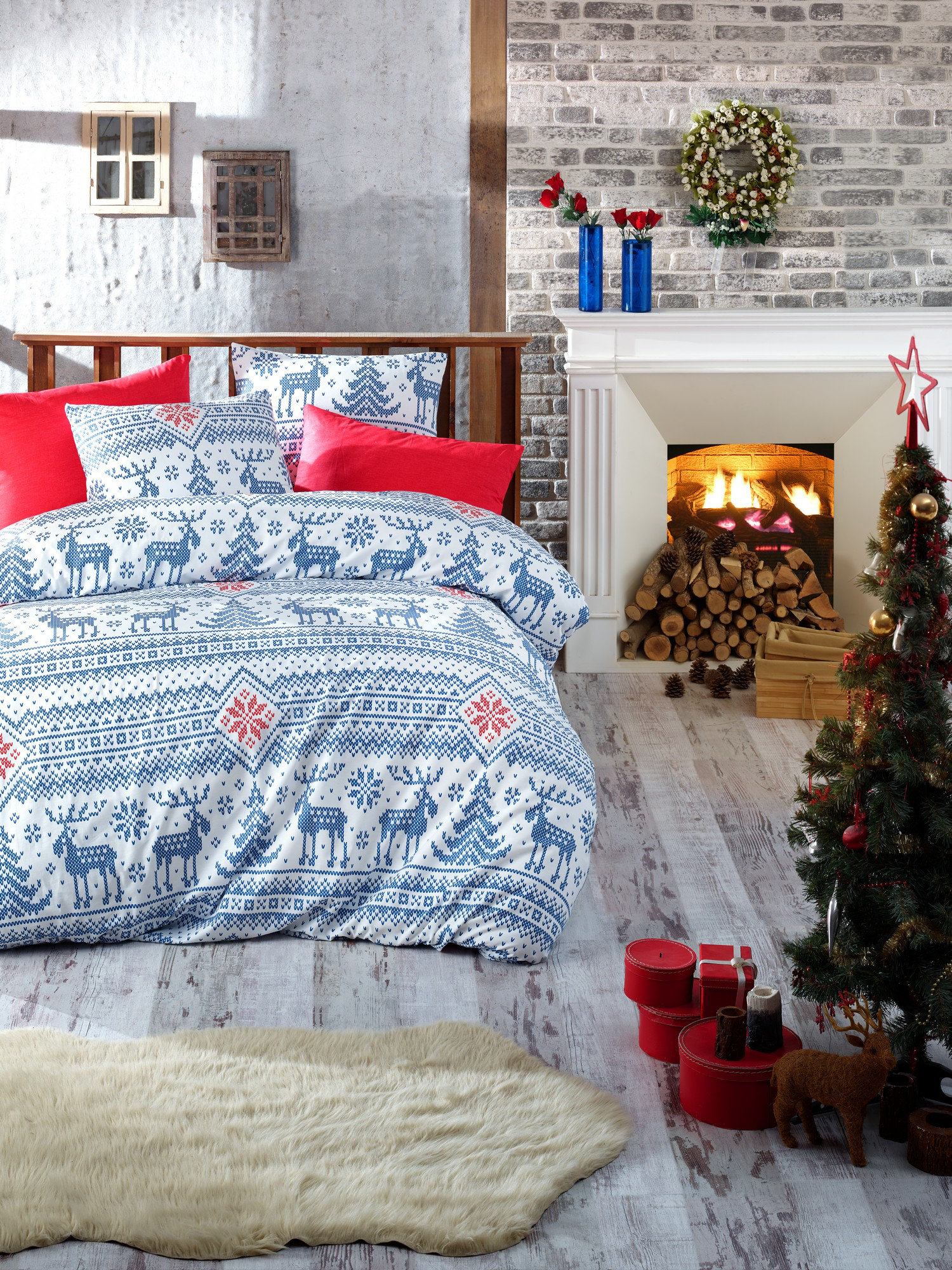 Asir Group INC Jace Blue 100% Cotton Duvet Cover Set | Wayfair