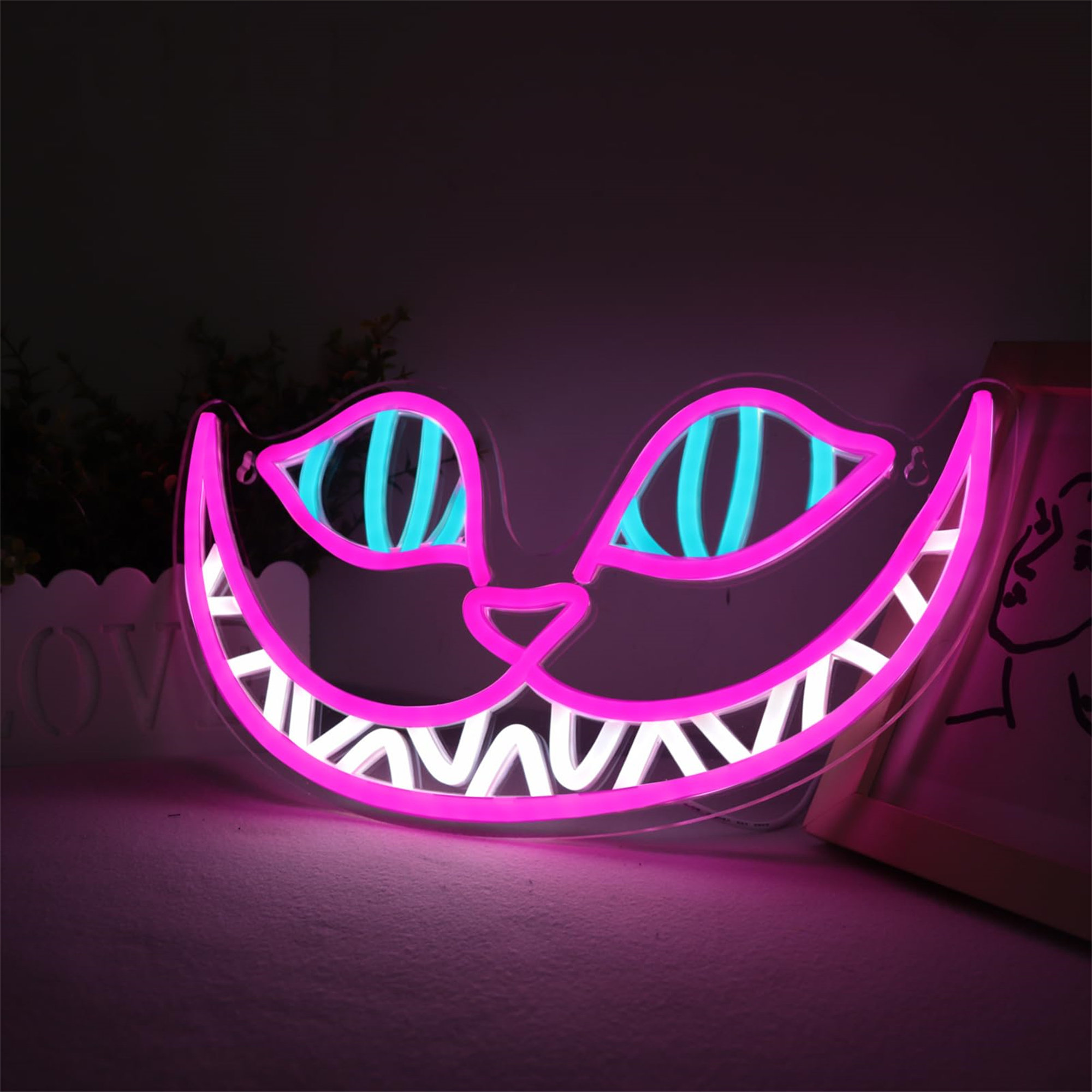 The Holiday Aisle® Cheshire Cat Neon Signs Alice In Wonderland Neon ...