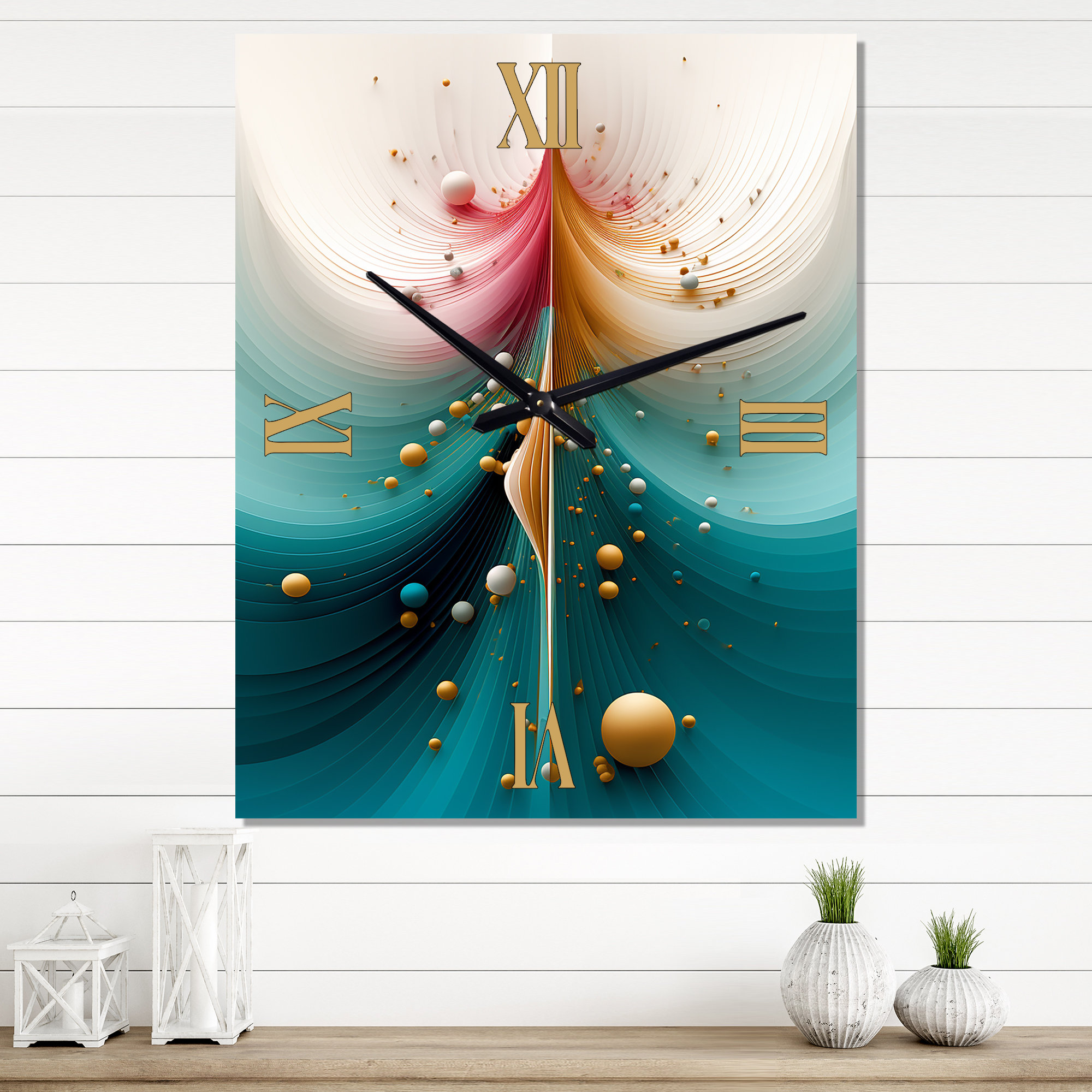 Design Art Geometry Of Wisdom Turquoise Abstract Retro I - Modern ...
