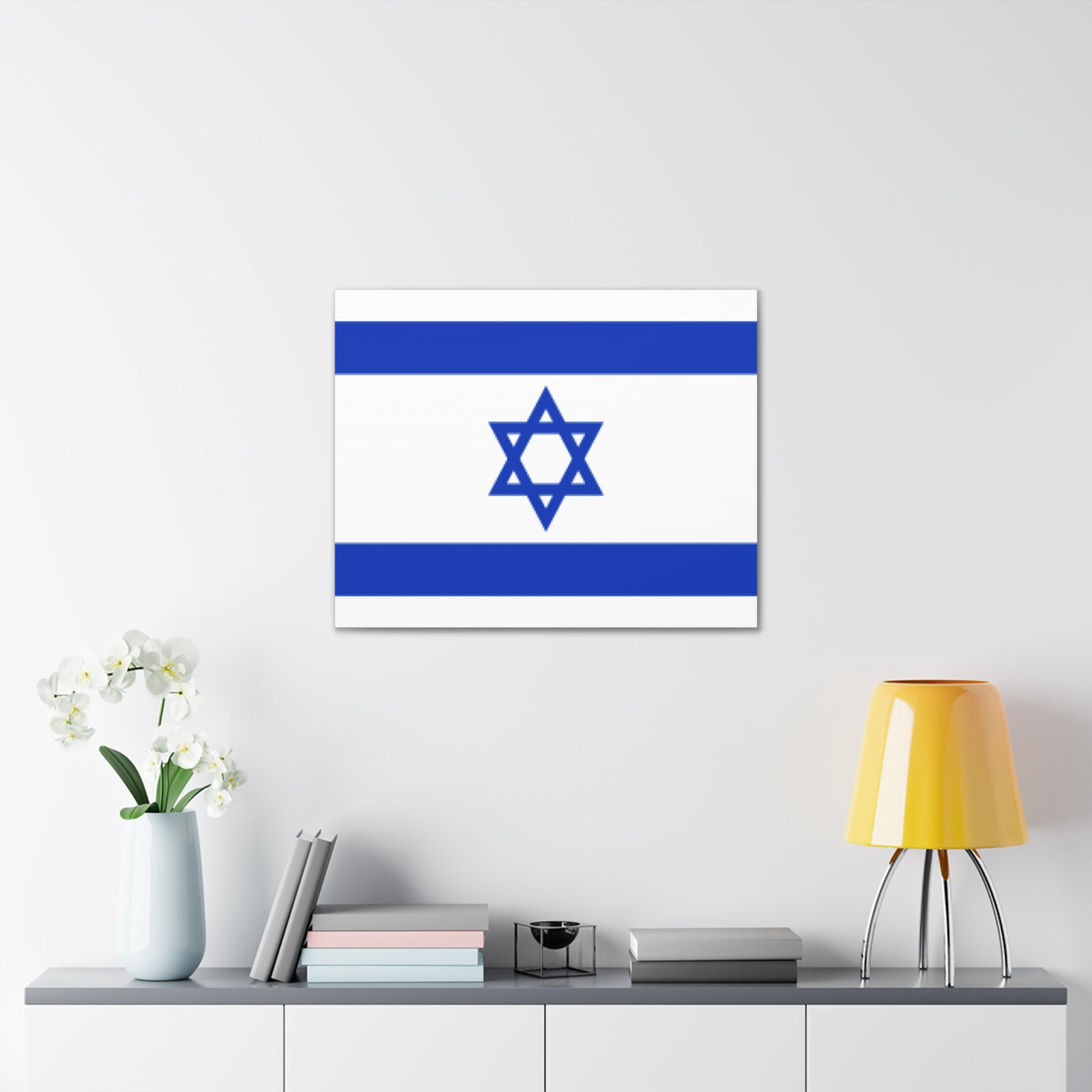 Latitude Run® Israel Country Flag Canvas Vibrant Wall Art Unframed Home ...