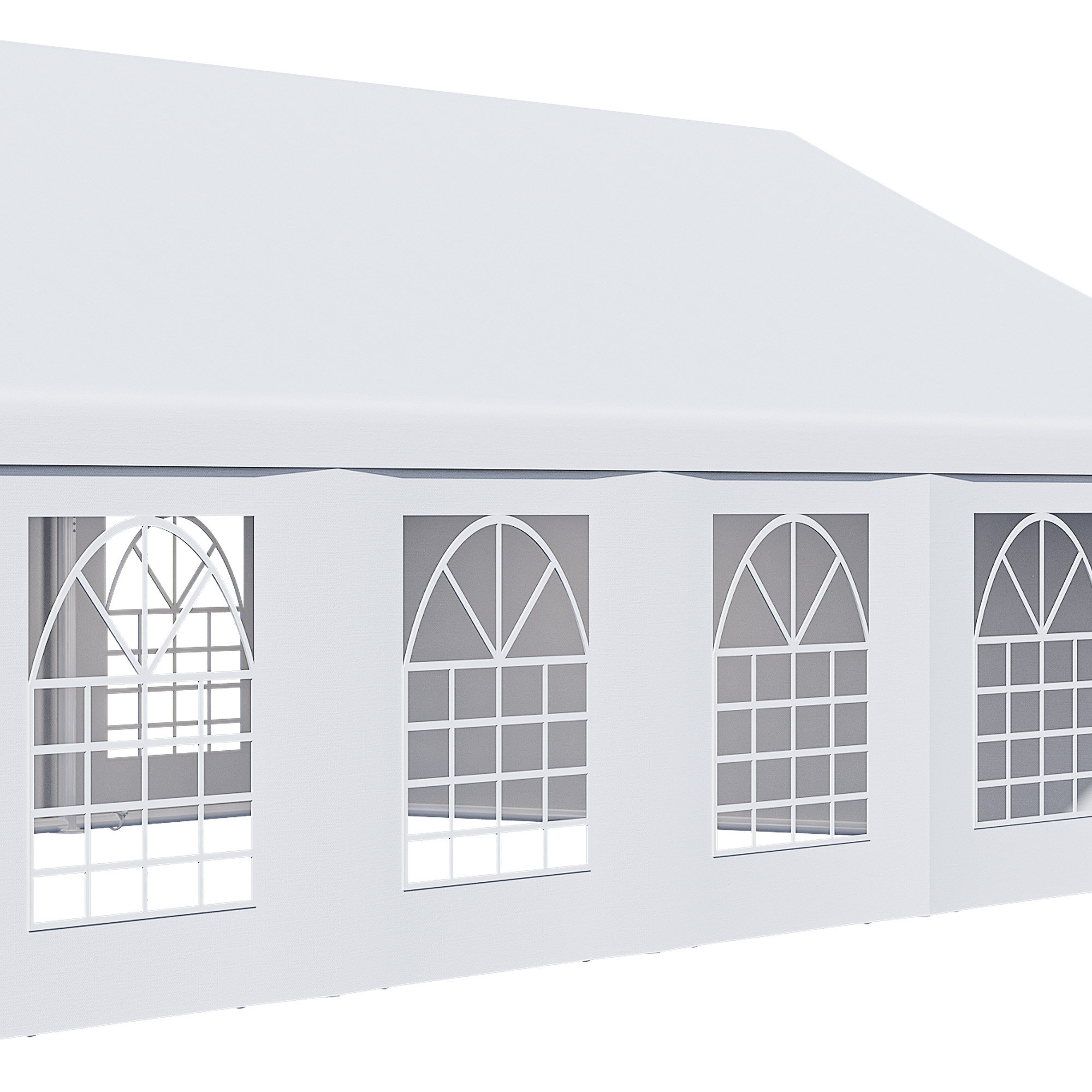 Edrosie Inc White Party Tent for Wedding Event with Galvanized ...