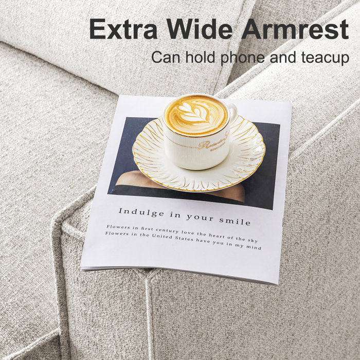 Ebern Designs Taufner 93'' Upholstered Sofa | Wayfair