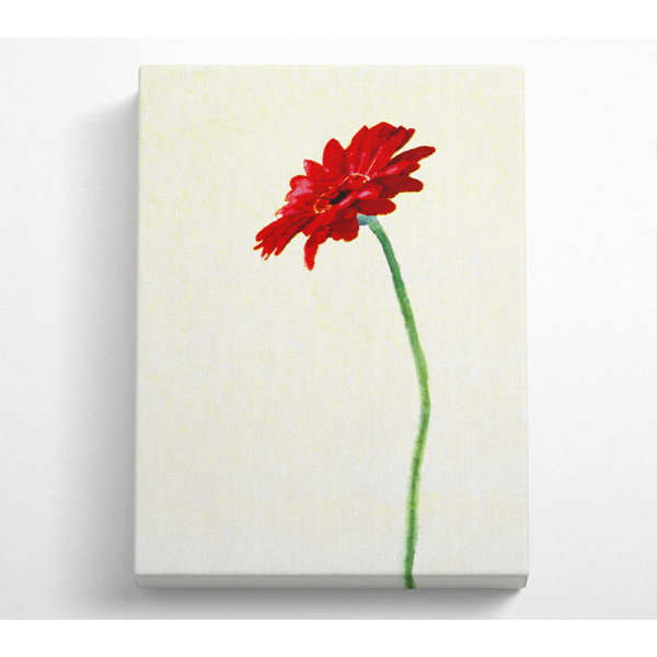 ClassicLiving Single Red Gerbera - Wrapped Canvas Print | Wayfair.co.uk