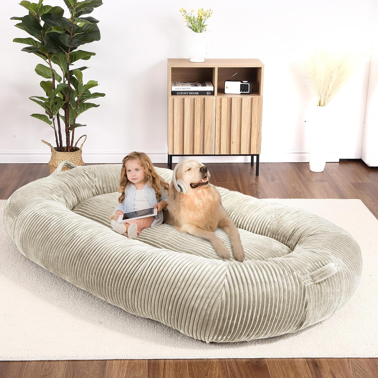 Archie & Oscar™ 71"x48"x14" Human Sized Dog Bed for Humans | Wayfair