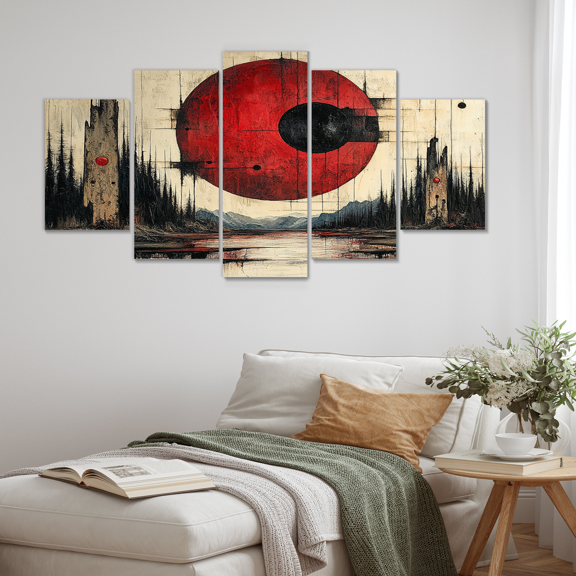 Millwood Pines Canadian Inuit Art In Red And Black Tones - Canadian ...