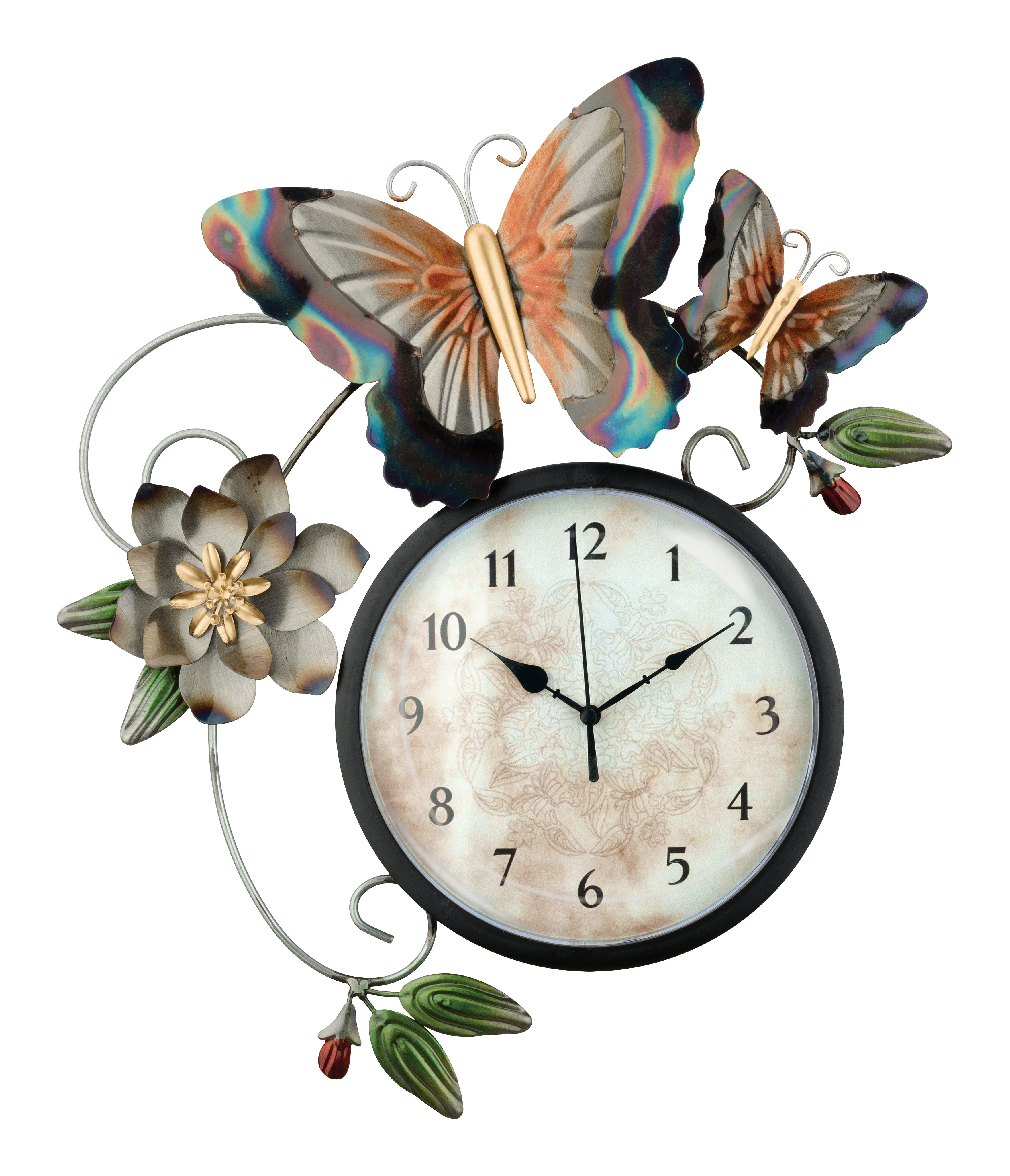Regal Art & Gift Clock - Metallic Butterfly & Reviews - Wayfair Canada