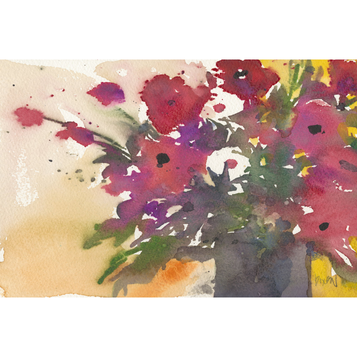 Marlow Home Co. Something Floral IV by Samuel Dixon - Wrapped Canvas ...