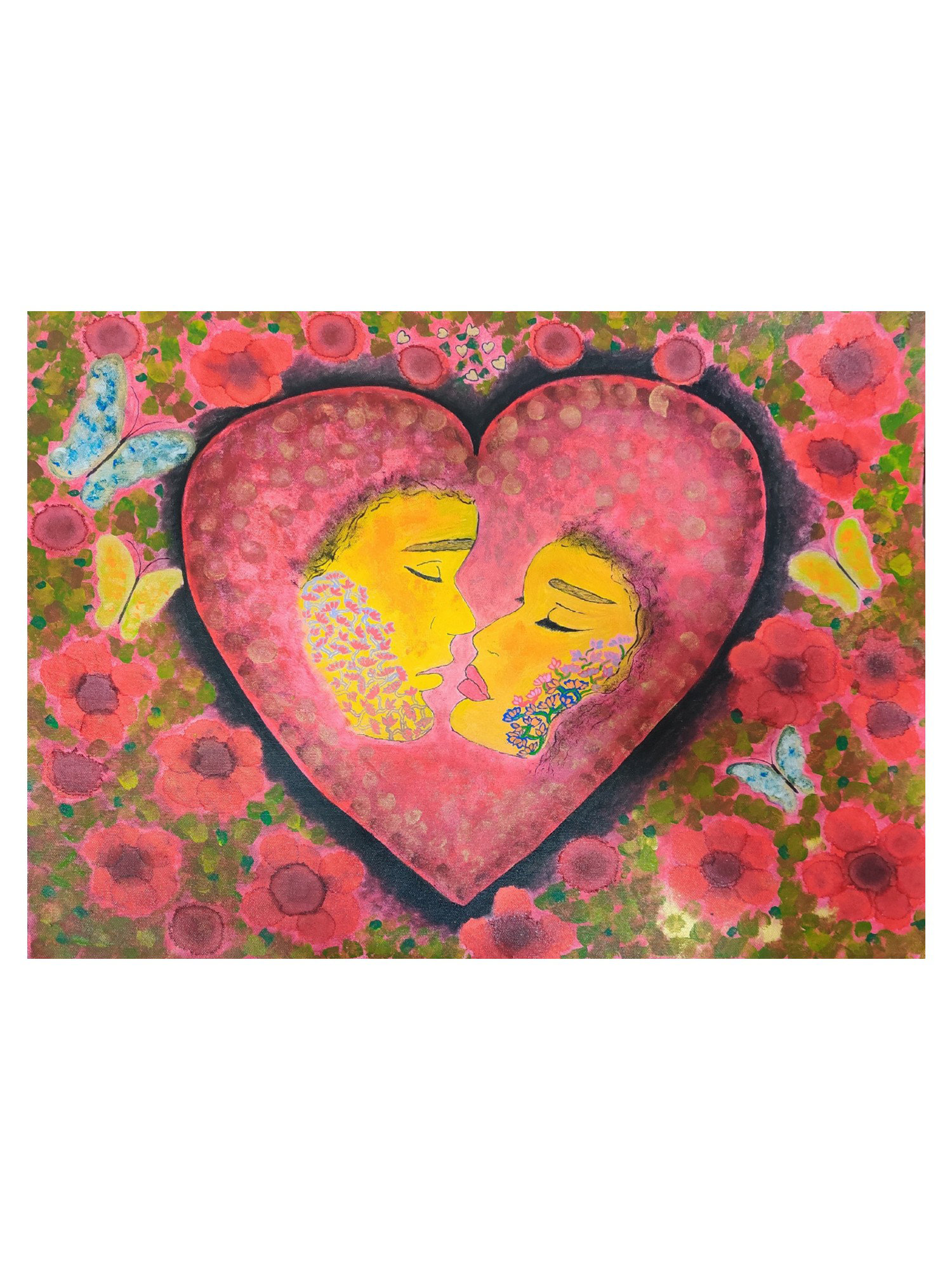 Exotic India Memory Of Heart | Mixed Media And Acrylic On Canvas | By ...