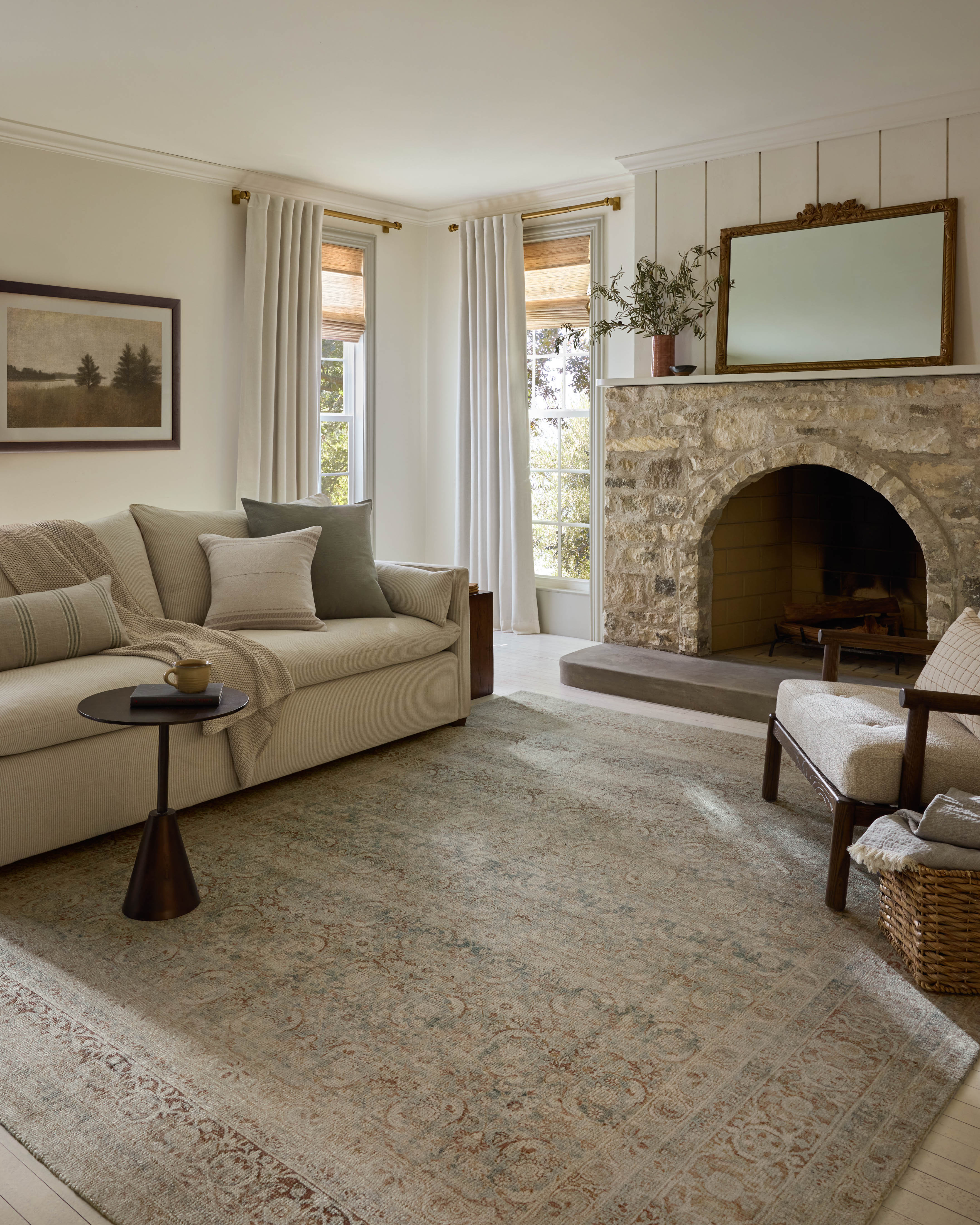 Magnolia Home by Joanna Gaines x Loloi Wimberly Sky / Copper Area Rug ...