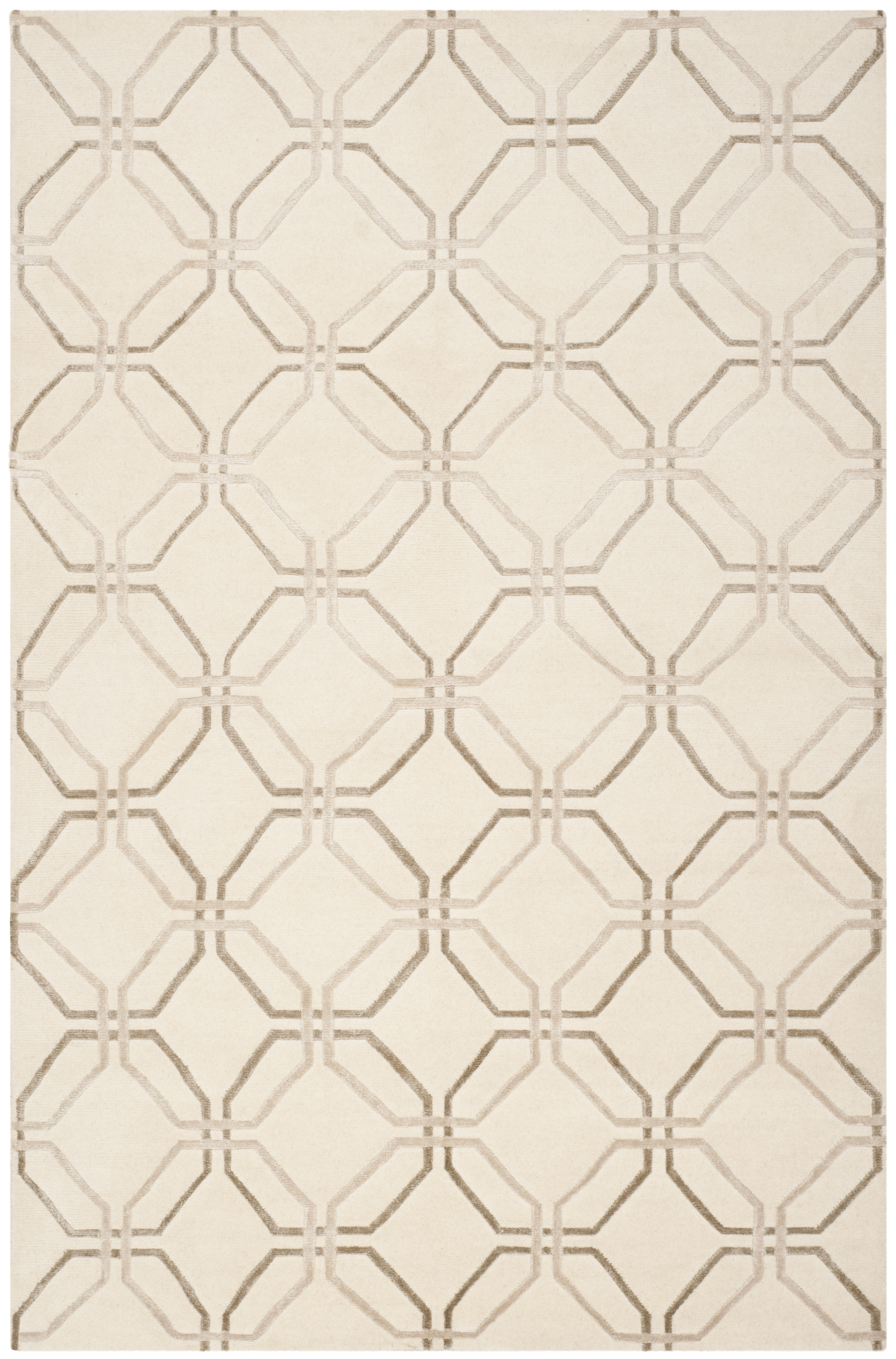 Safavieh Tibetan Hand Knotted Wool Geometric Rug | Wayfair