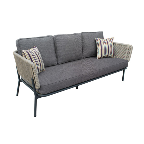 VIG Furniture Suntide - Outdoor Grey Fabric + Beige Rattan + Grey ...