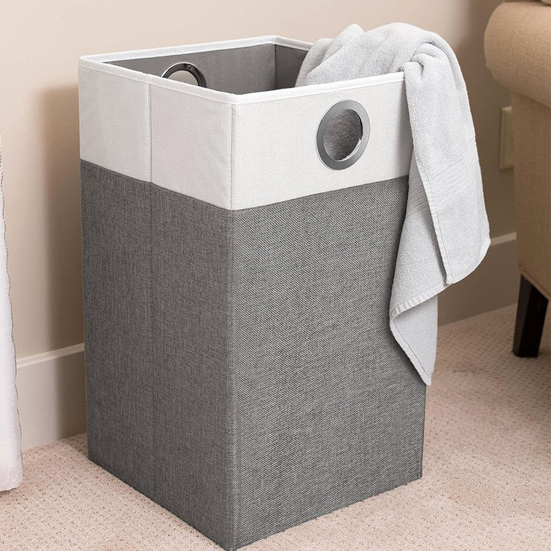 Latitude Run® Cloth Laundry Hamper with Handles - Dirty Clothes Sorter ...