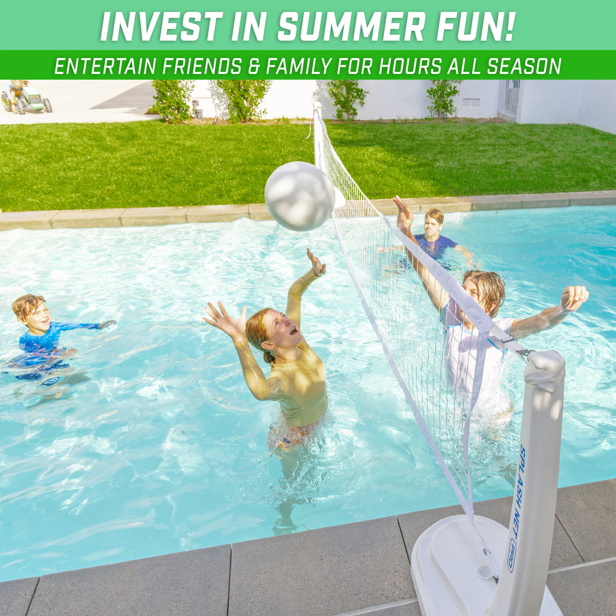 GoSports Splash Net PRO Pool Volleyball Game Set - Includes 2 Water ...